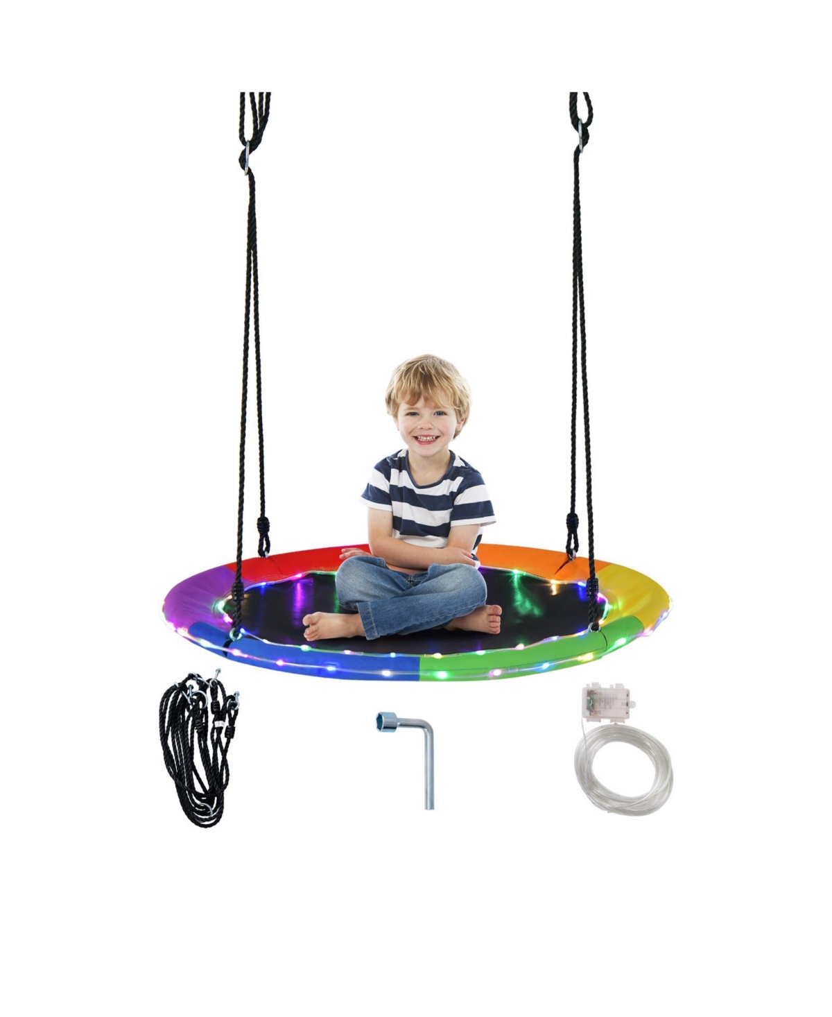 Click here for 40 Inches Saucer Tree Swing for Kids and Adults -... prices