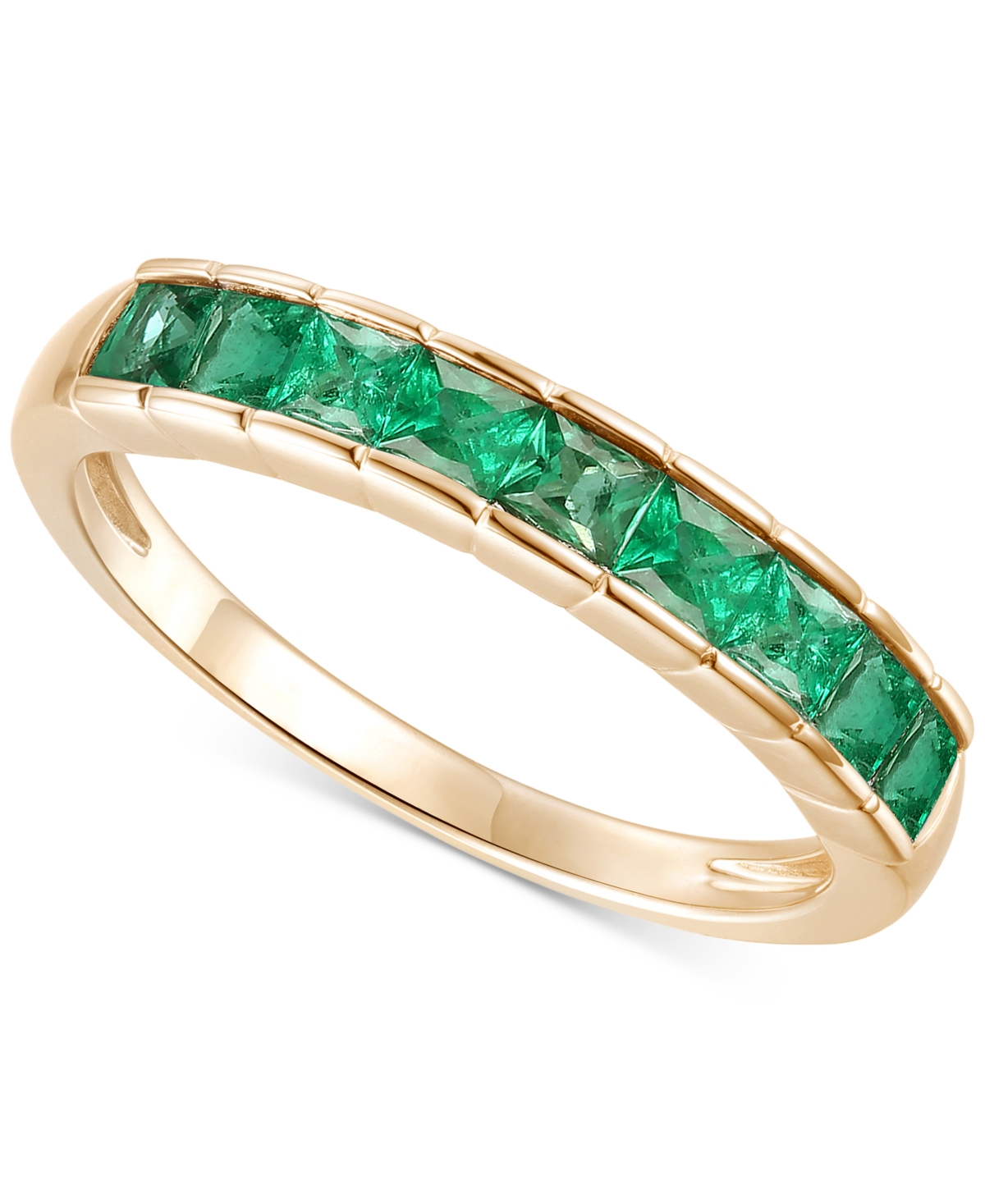Click here for Gemstone (1 ct. t.w.) Band Ring in 14k Gold - Emer... prices