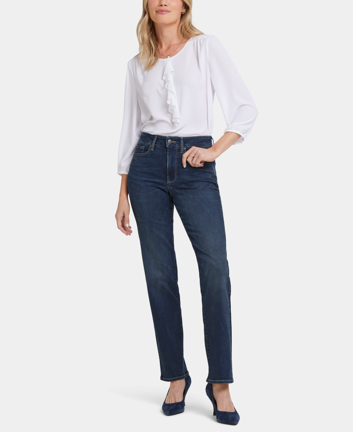 Click here for Nydj Petite Marilyn Pull On Straight Jeans - Presl... prices
