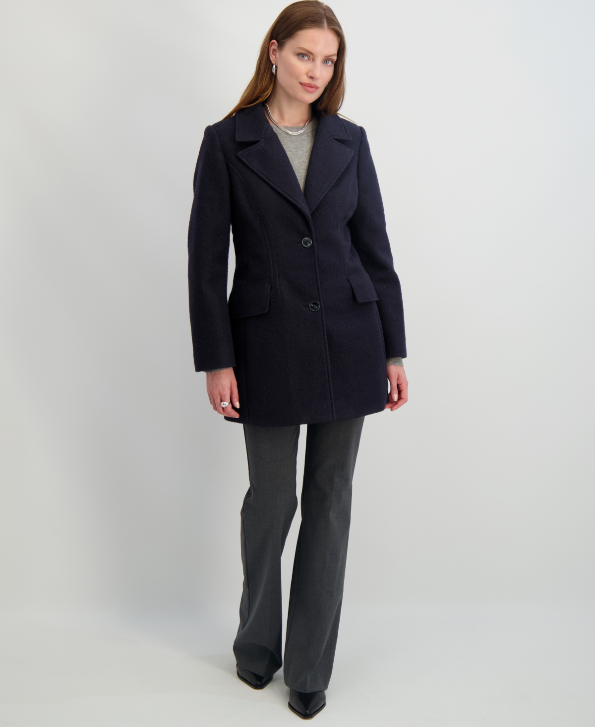 Click here for Tahari Womens Notched-Collar Single-Breasted Peaco... prices