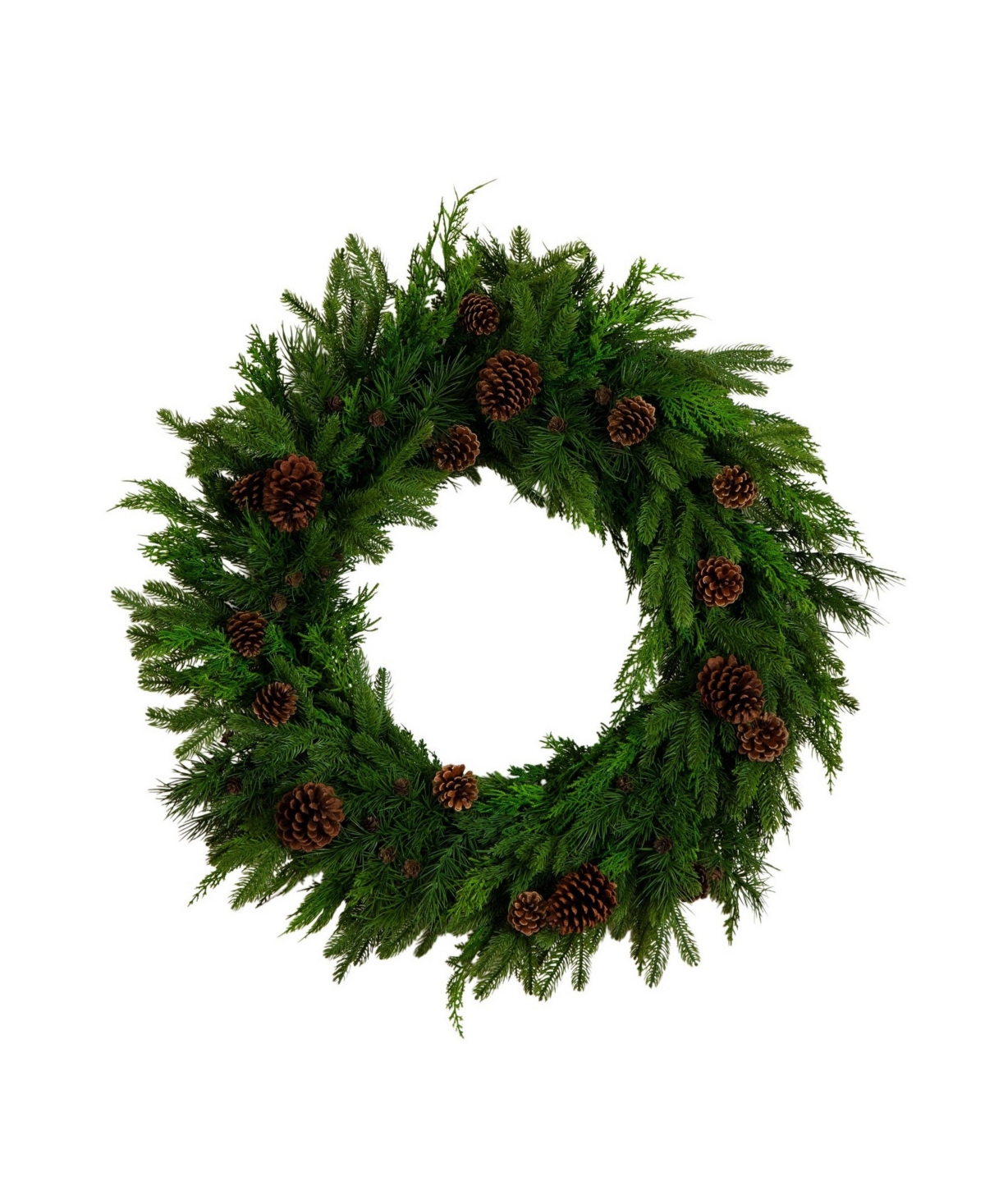 Click here for Nearly Natural 30 Artificial Norfolk Pine Wreath w... prices