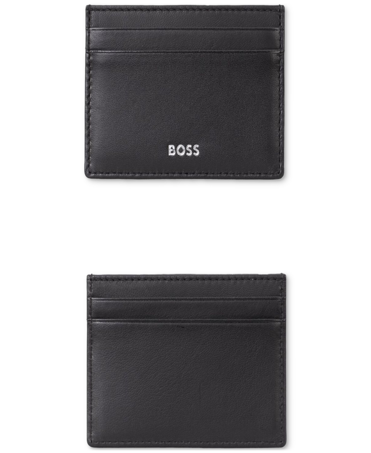 Click here for Hugo Boss Mens Randy Leather Card Holder - Black prices