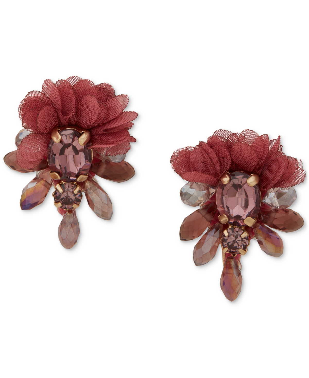 Click here for lonna & lilly Stone Drama Cluster Earrings - Wine prices