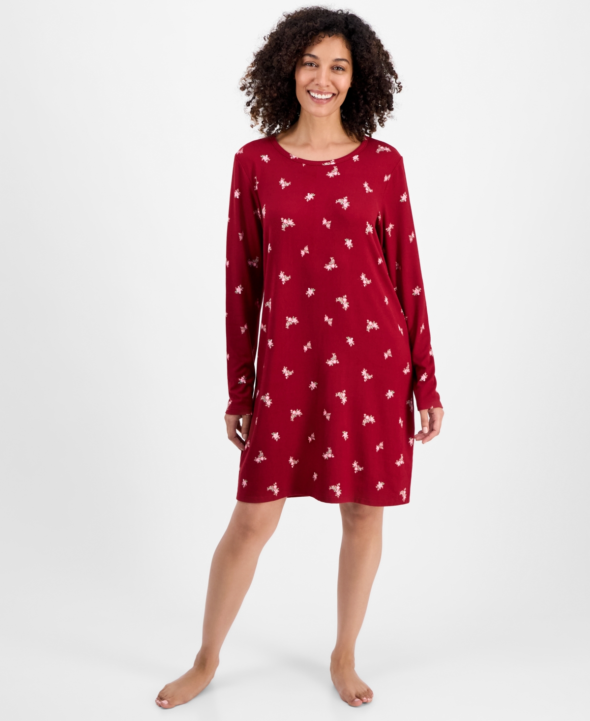 Click here for Charter Club Womens Jersey Printed Long Sleeve Sle... prices