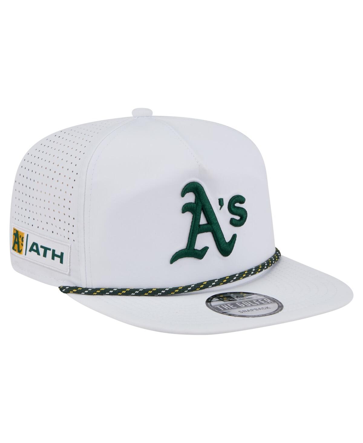Click here for New Era Mens White Athletics Perforated Golfer Sna... prices