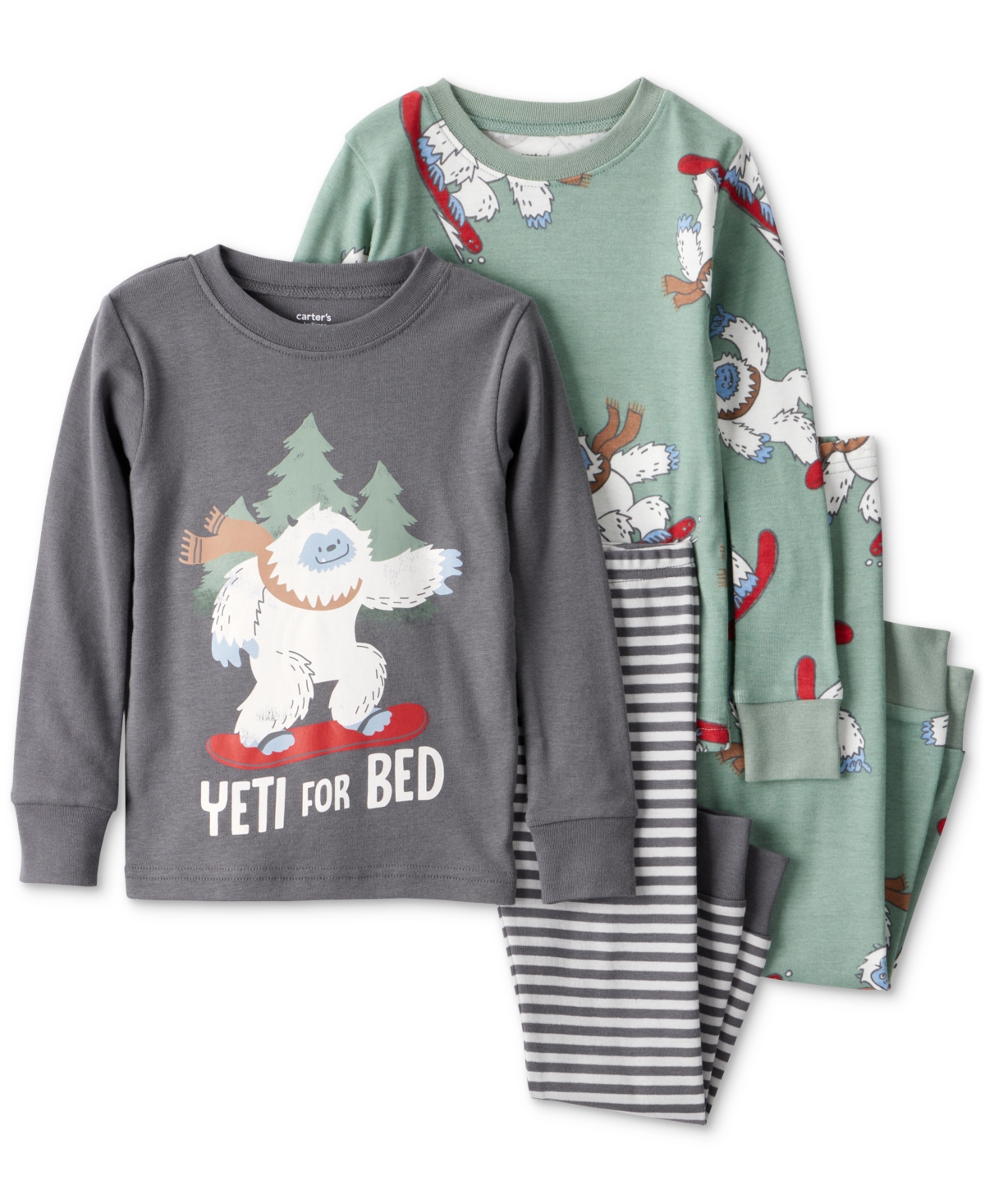 Click here for Carters Toddler Boys Yeti-Print 100 Cotton Long-Sl... prices