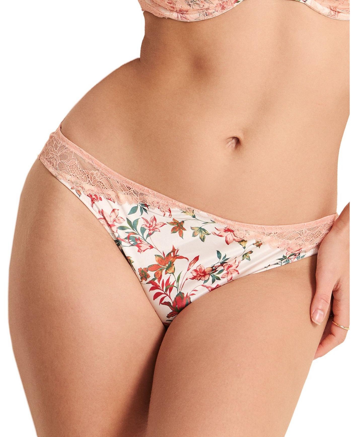 Click here for Adore Me Haley Womens Cheeky Panty - Floral beige prices