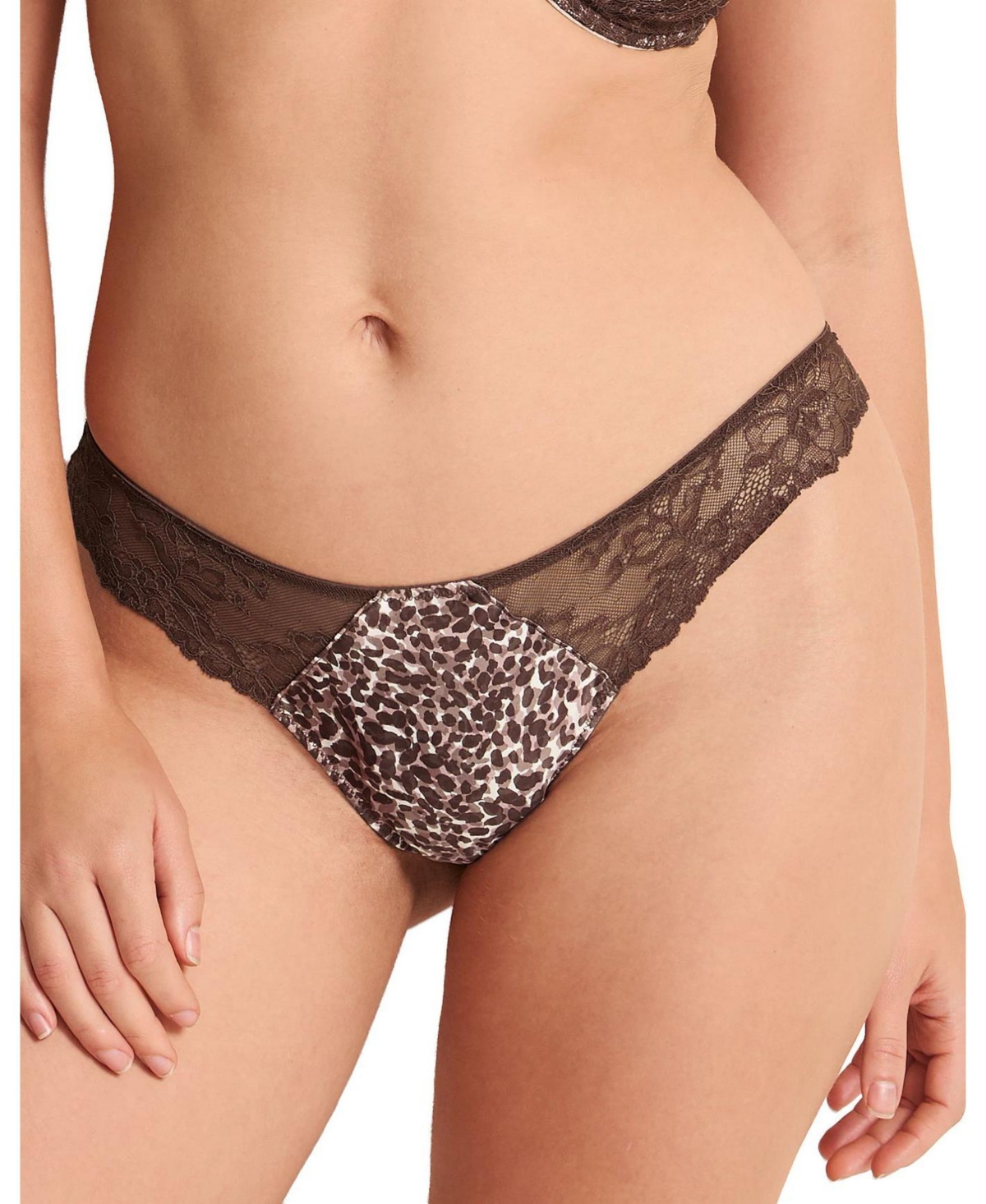 Click here for Adore Me Womens Haley Thong Panty - Animal brown prices