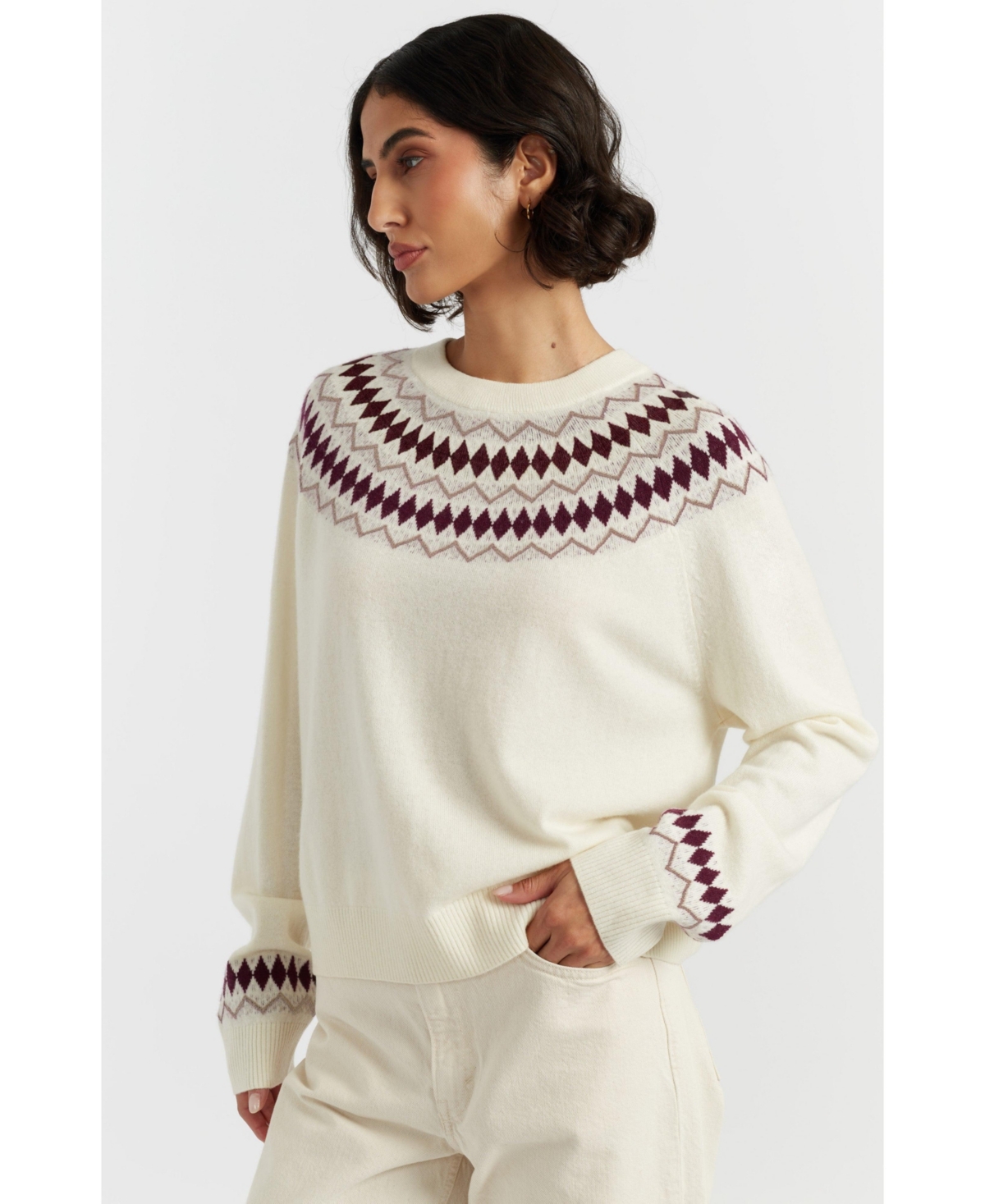 Click here for Chinti & Parker Womens Wool Cashmere Diamond Fair... prices