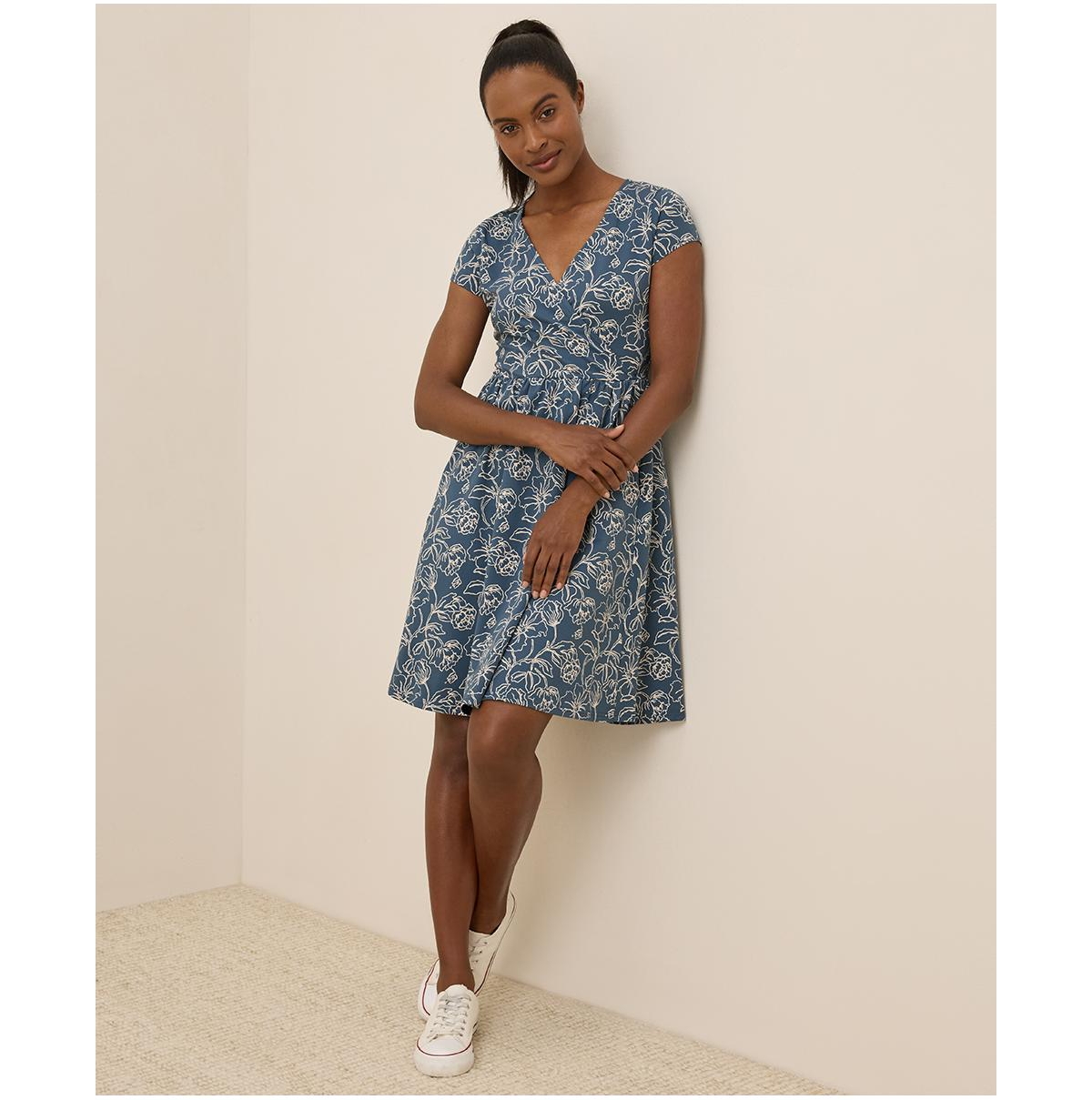 Click here for Pact Womens Organic Cotton Fit & Flare Crossover D... prices