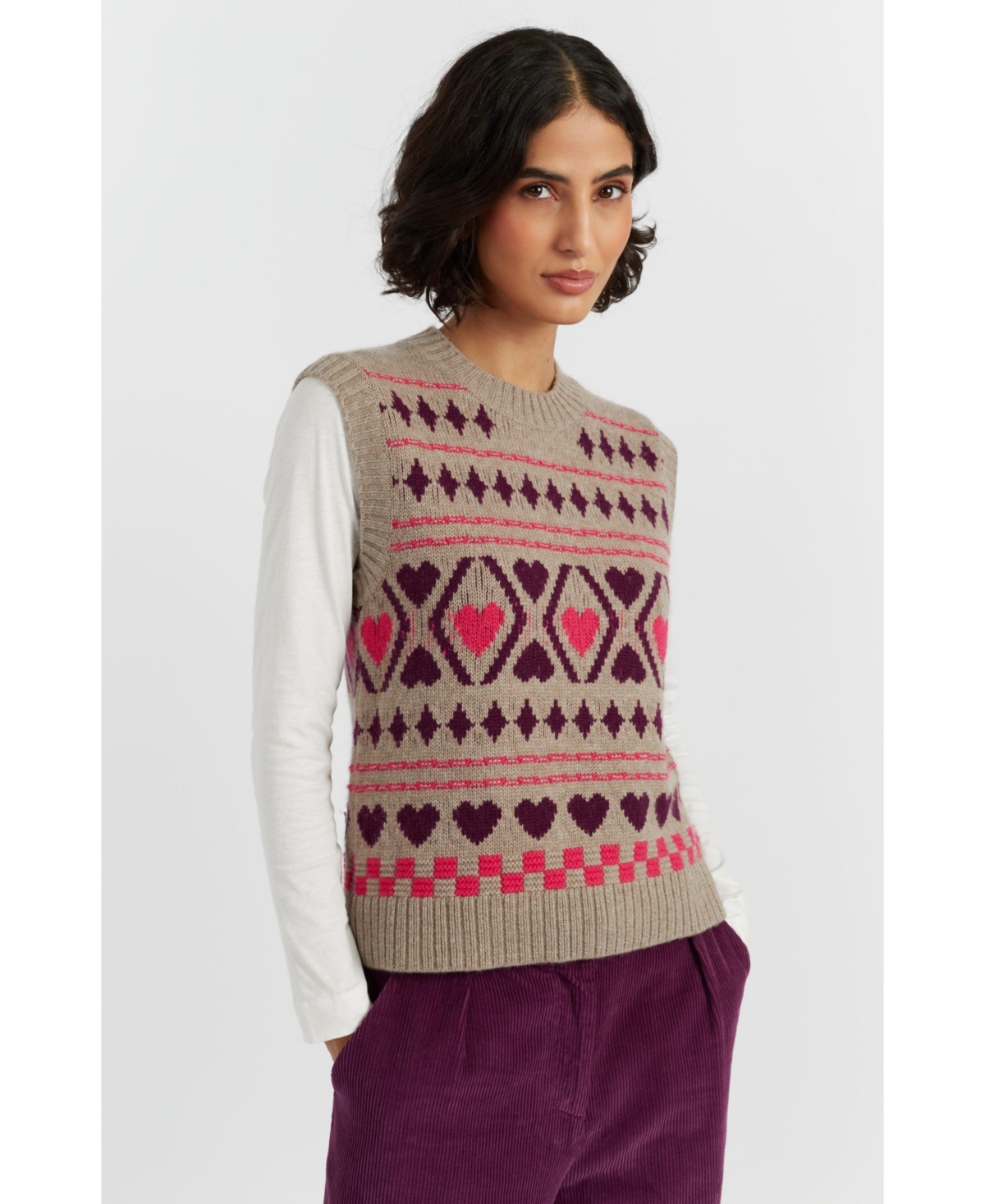Click here for Chinti & Parker Womens Wool Cashmere Hearts and Di... prices