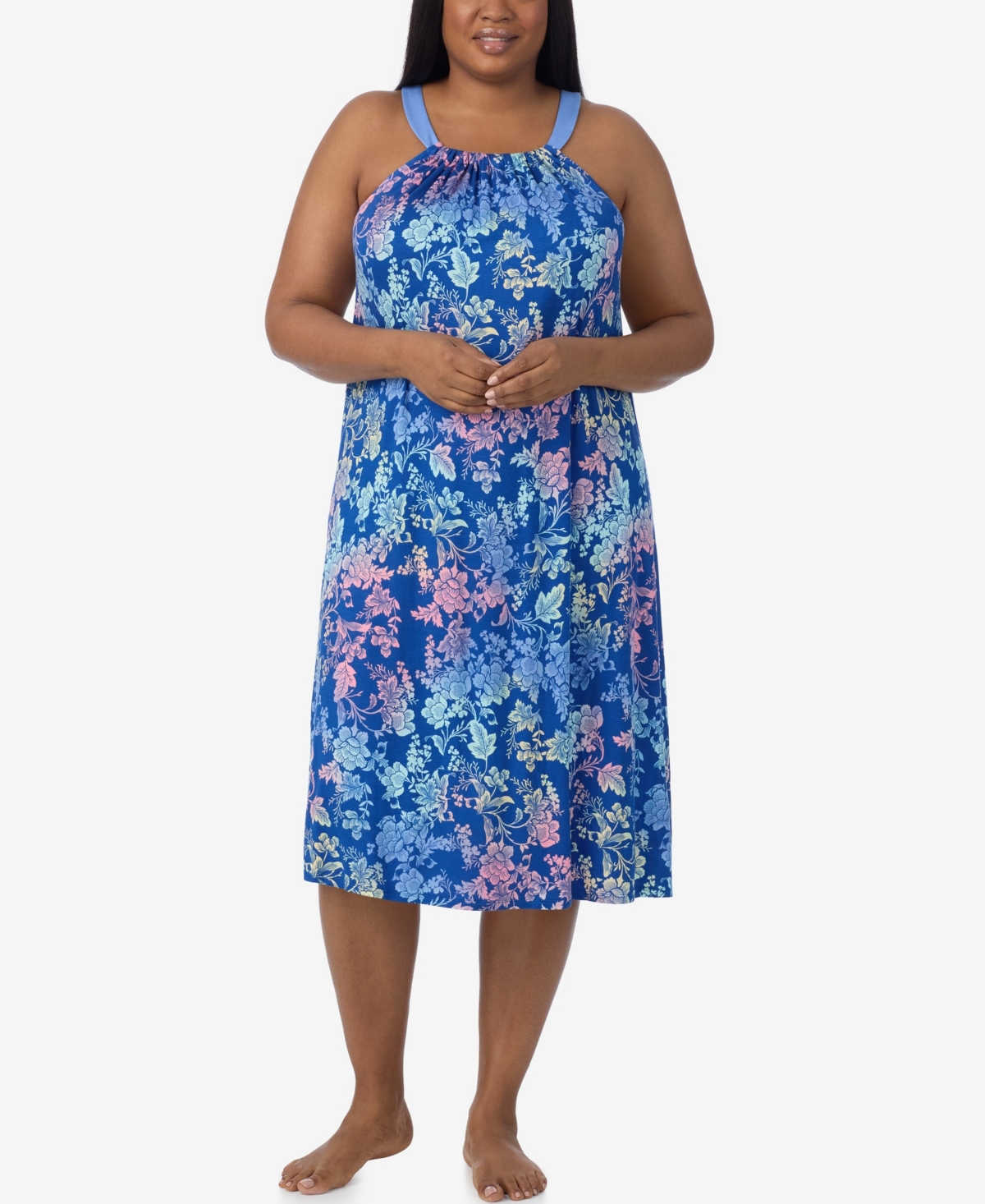 Click here for Ellen Tracy Plus Size Sleeveless Midi Nightgown -... prices