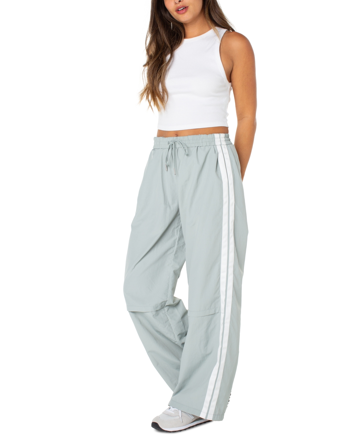 Click here for Celebrity Pink Juniors Drawstring Side-Stripe Trac... prices
