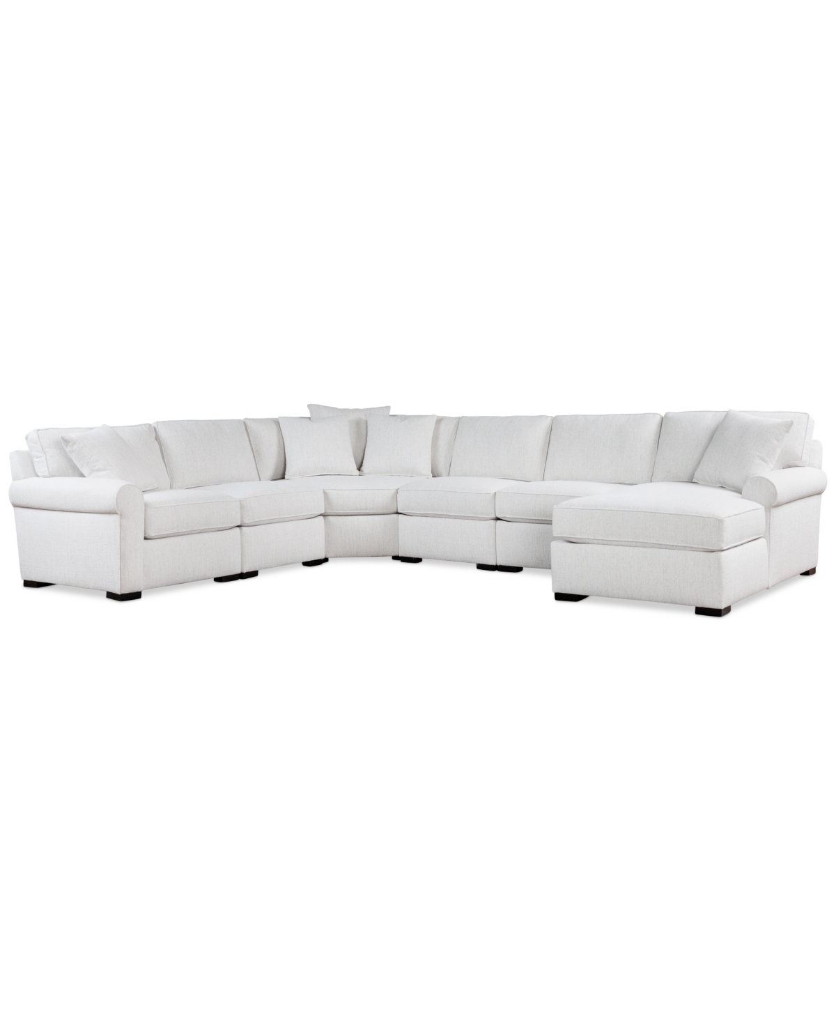Click here for Radley Roll Arm 146 6-Pc. Fabric Chaise Sectional... prices