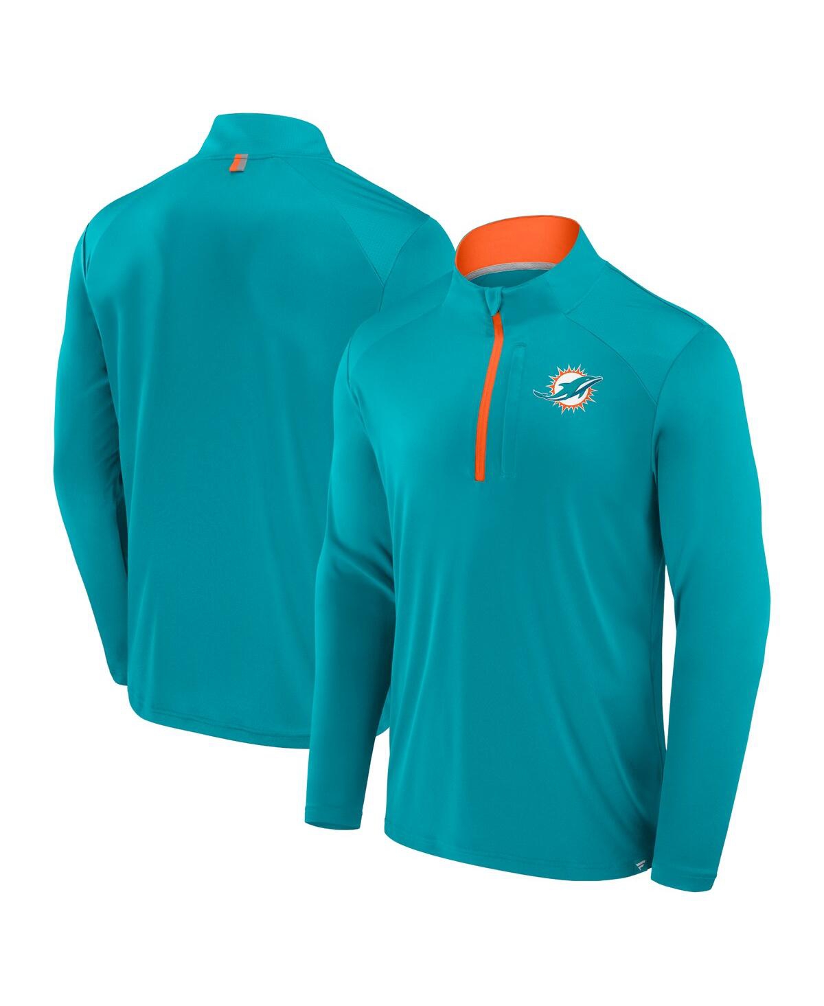 Click here for Fanatics Mens Aqua Miami Dolphins Defender Long Sl... prices