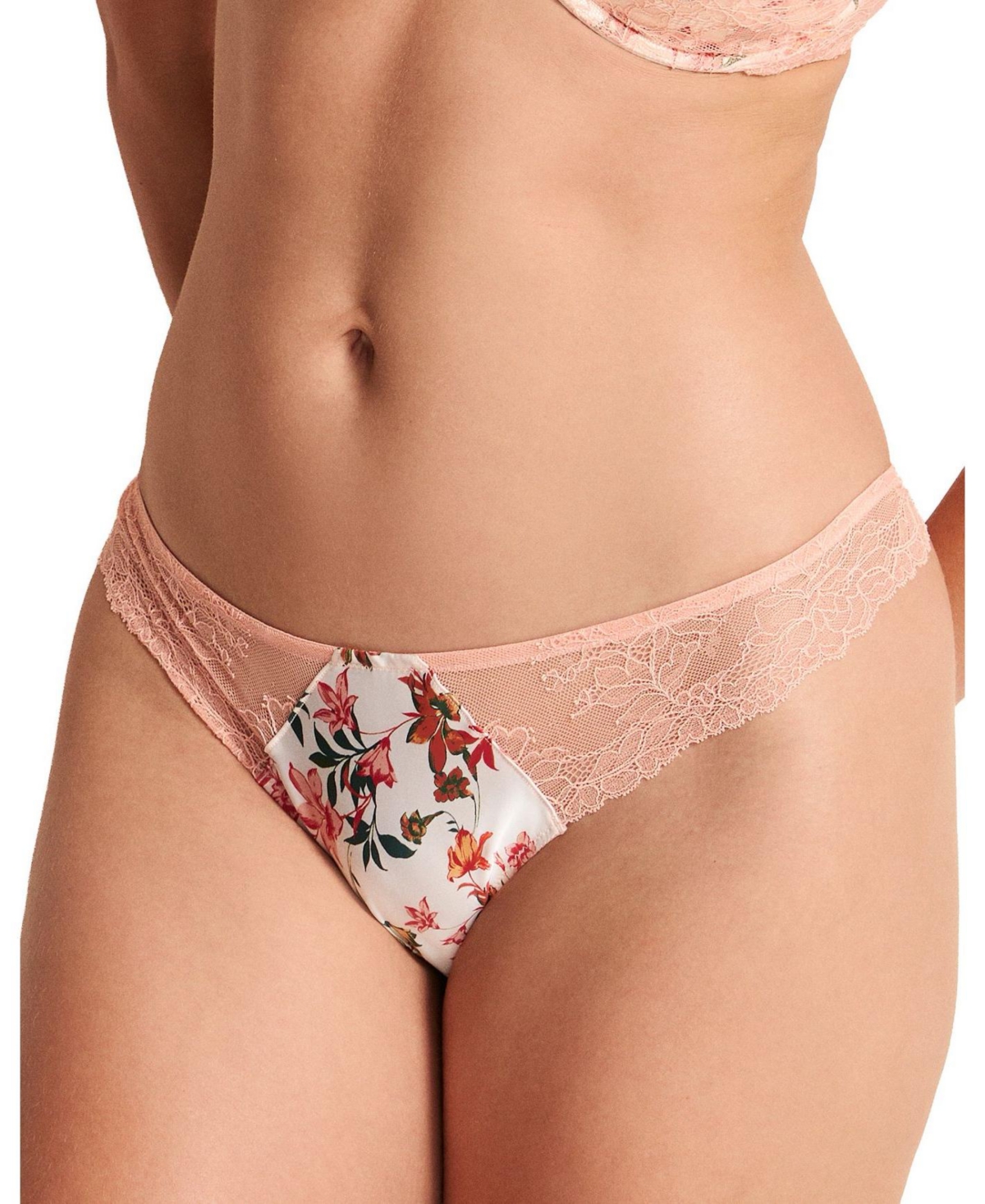 Click here for Adore Me Womens Haley Thong Panty - Floral beige prices