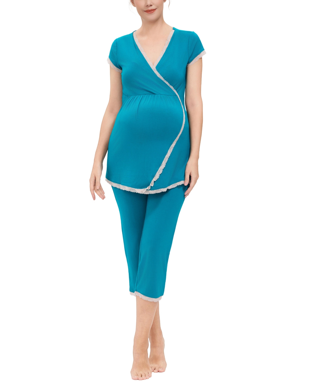Click here for kimi + kai Maternity Cindy Nursing 2-Piece Pajamas... prices