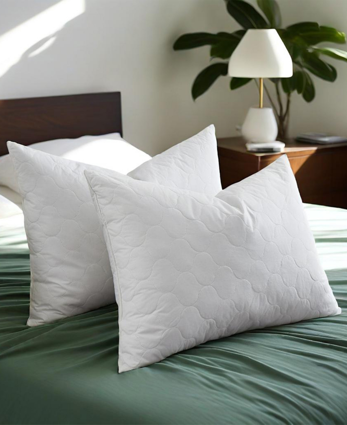 Click here for Unikome Quilted Goose Down Feather 2-Pack Pillow... prices