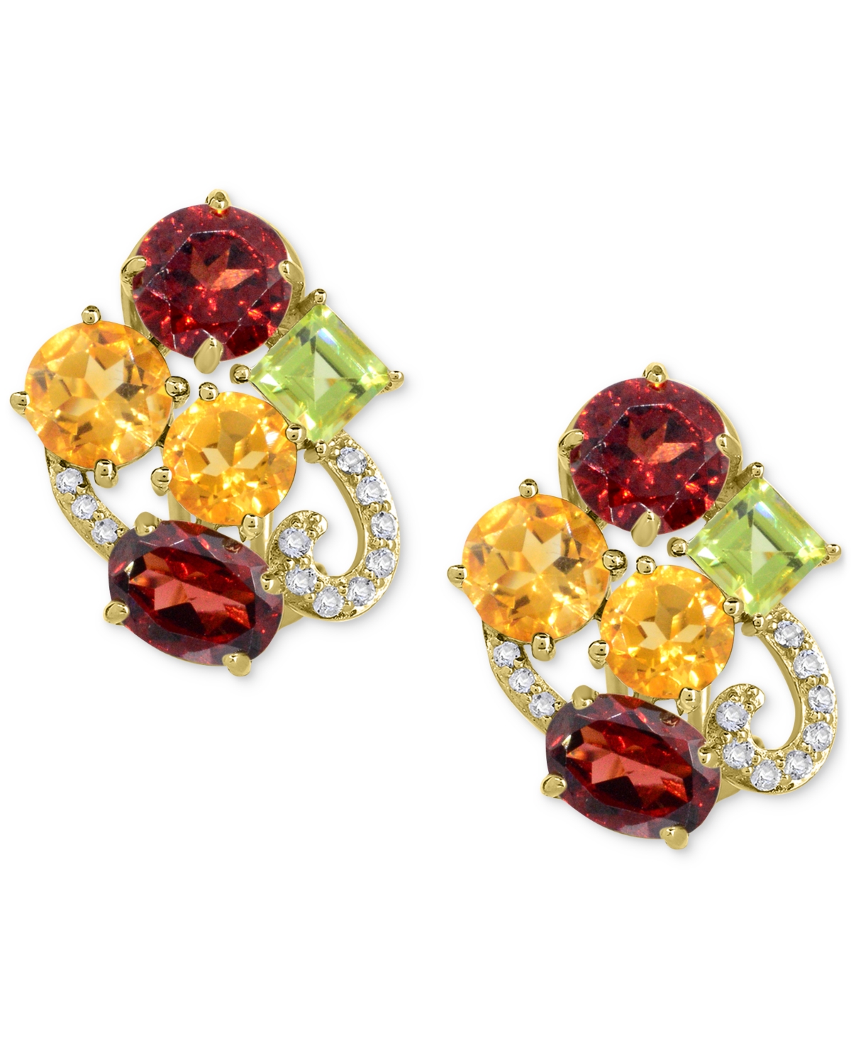 Click here for Lab-Grown Opal and Multi-Topaz Earrings in Sterlin... prices