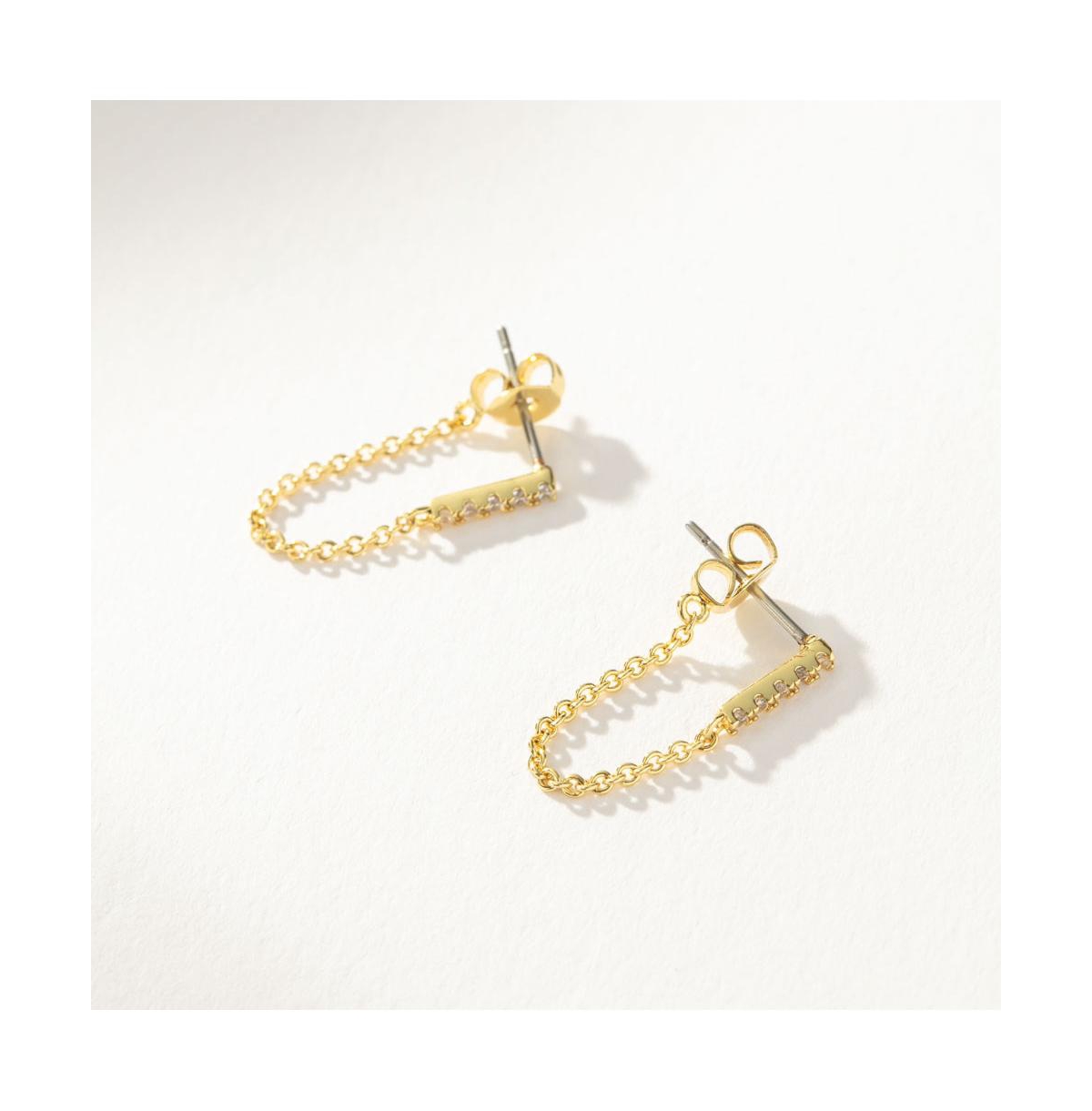 Click here for 14K Gold-Plated Downtown Chain Earrings - Gold prices