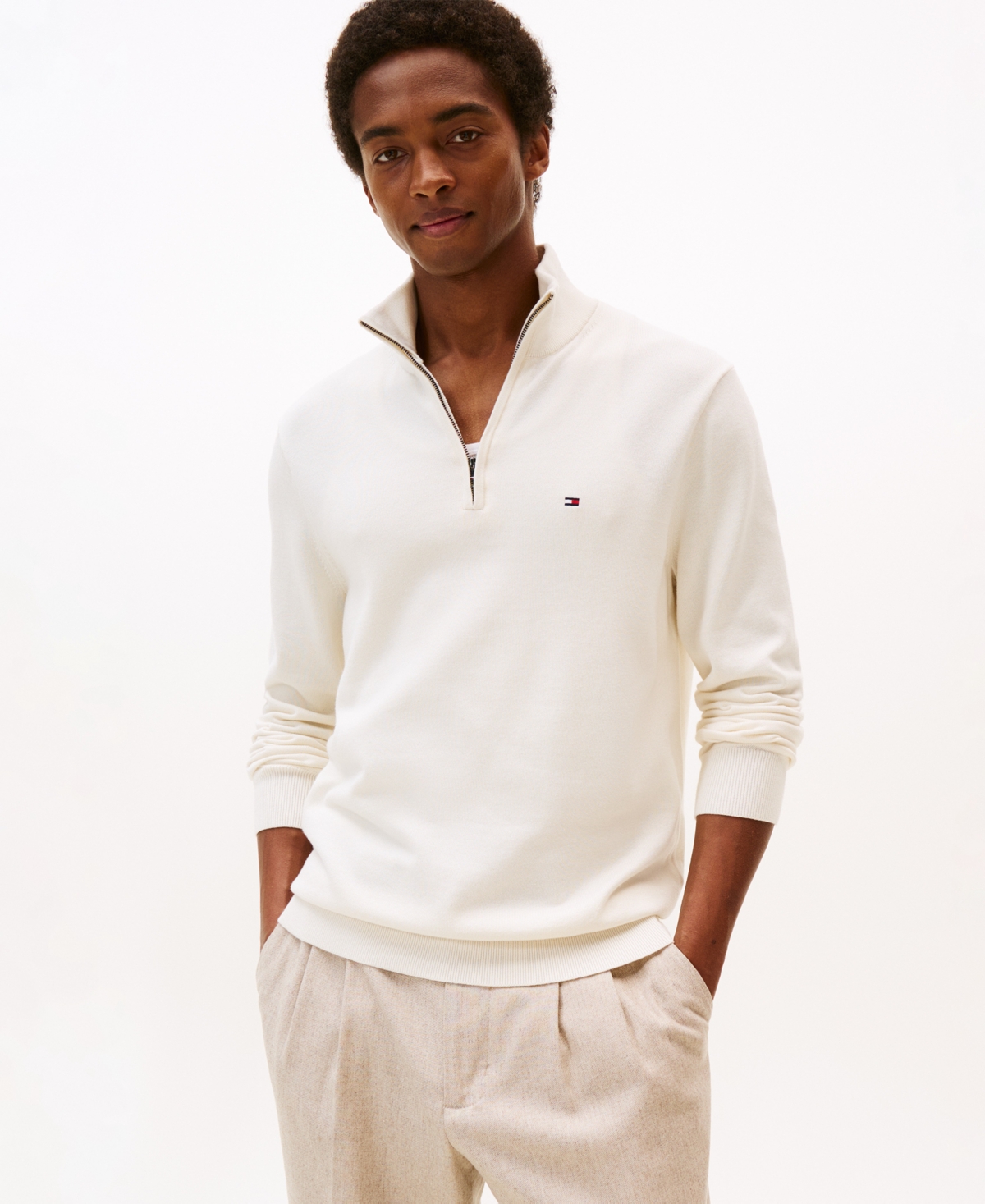 Click here for Tommy Hilfiger Mens Quarter-Zip Pullover Knit Swea... prices