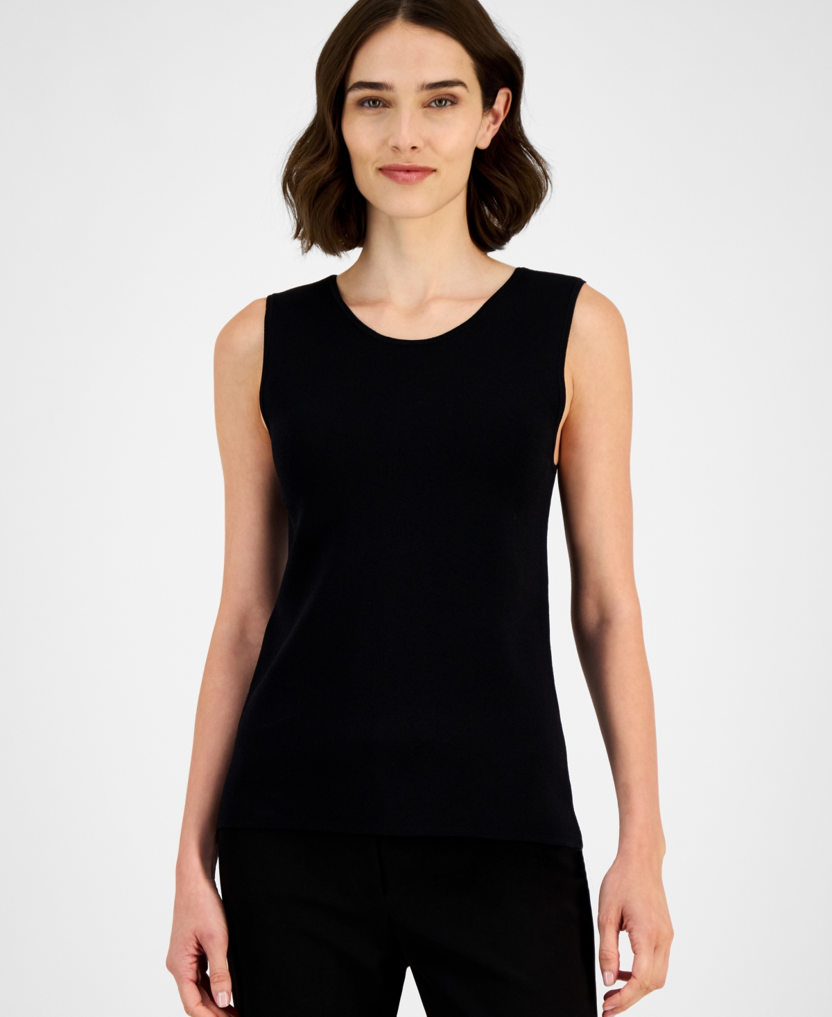 Click here for Anne Klein Womens Sleeveless Crewneck Sweater - An... prices