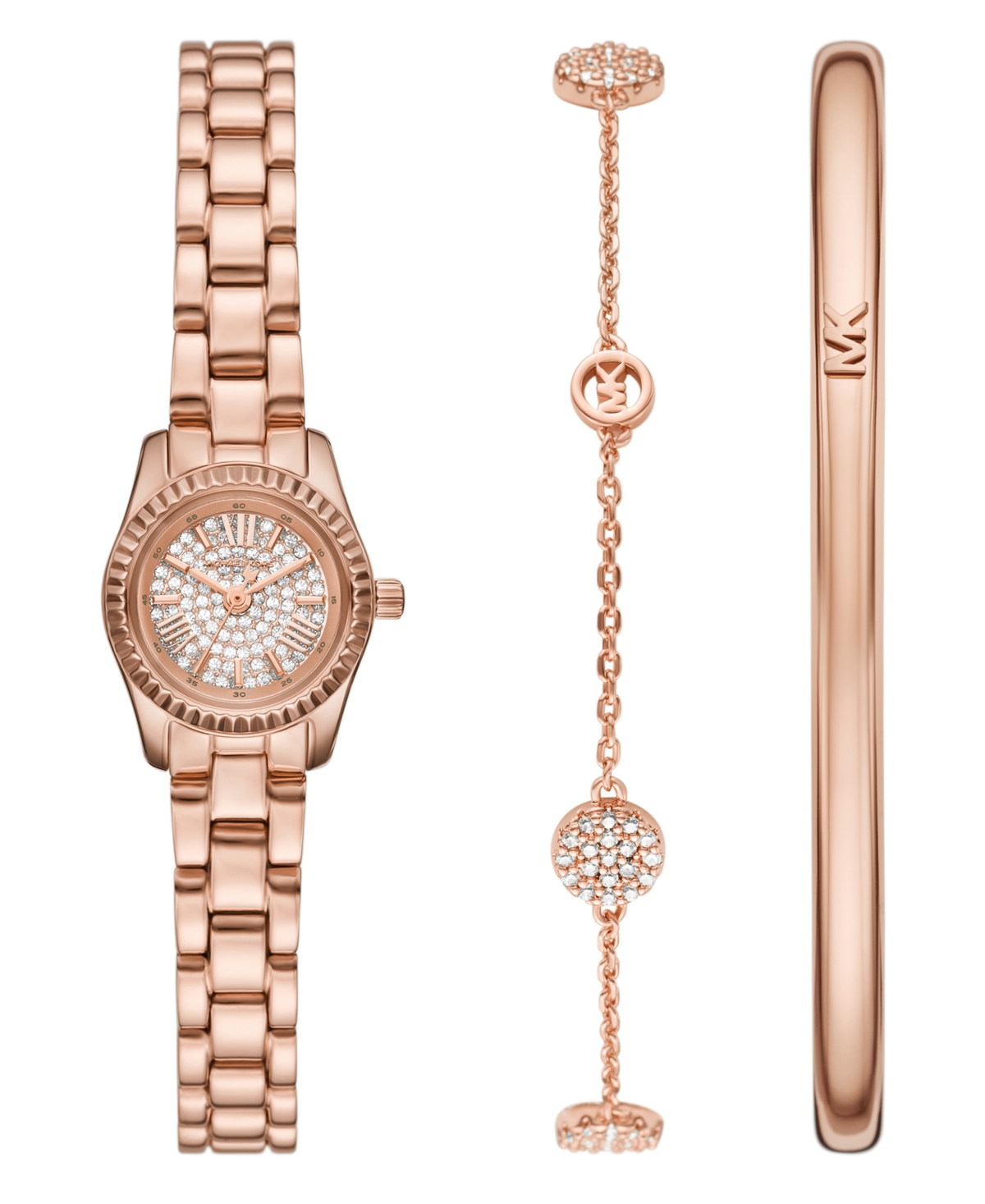Click here for Michael Kors WomensÂ Lexington Three-Hand Rose Gol... prices