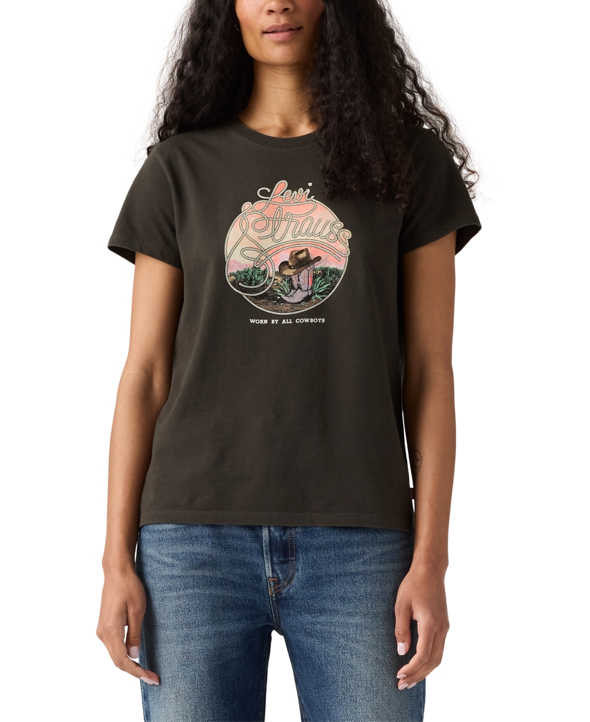 Click here for Levis Womens Perfect Graphic Logo Cotton T-shirt -... prices