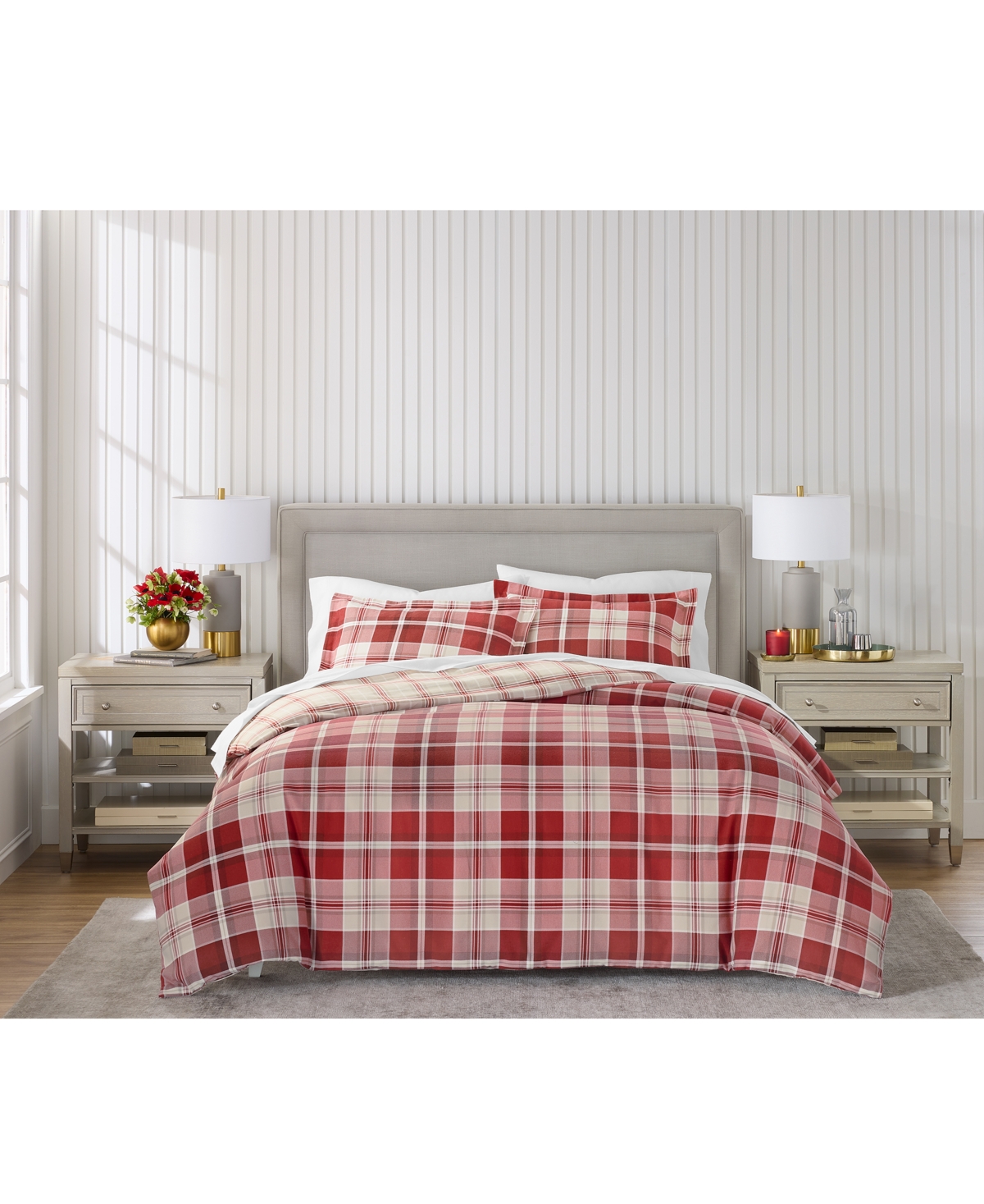 Click here for Charter Club Crimson Plaid Flannel 2-Pc. Comforter... prices