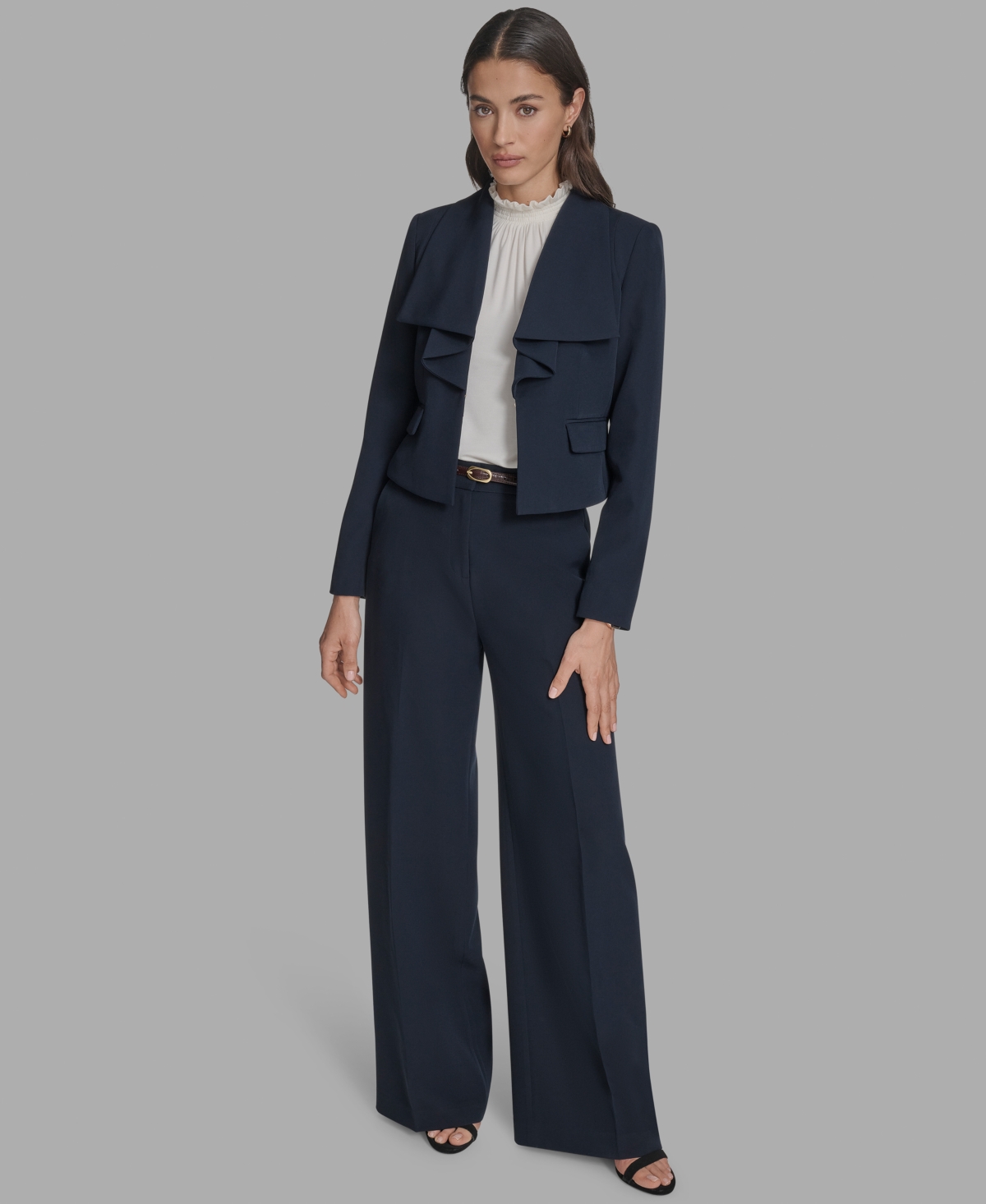 Click here for Bcbg Womens Cascade-Lapel Jacket - Deep Sea prices