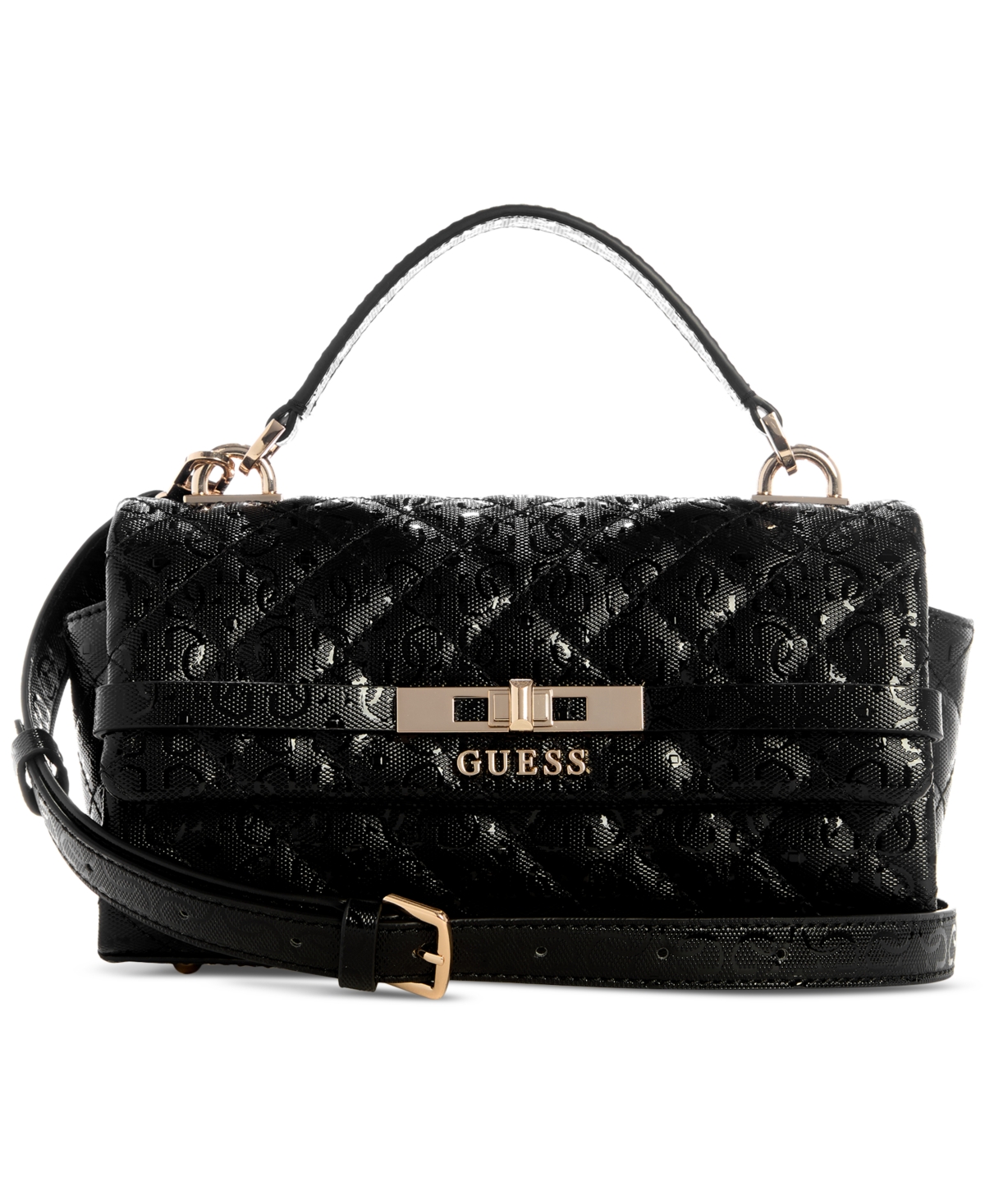 Click here for Guess Idra Small Top Handle Quilted Flap Crossbody... prices