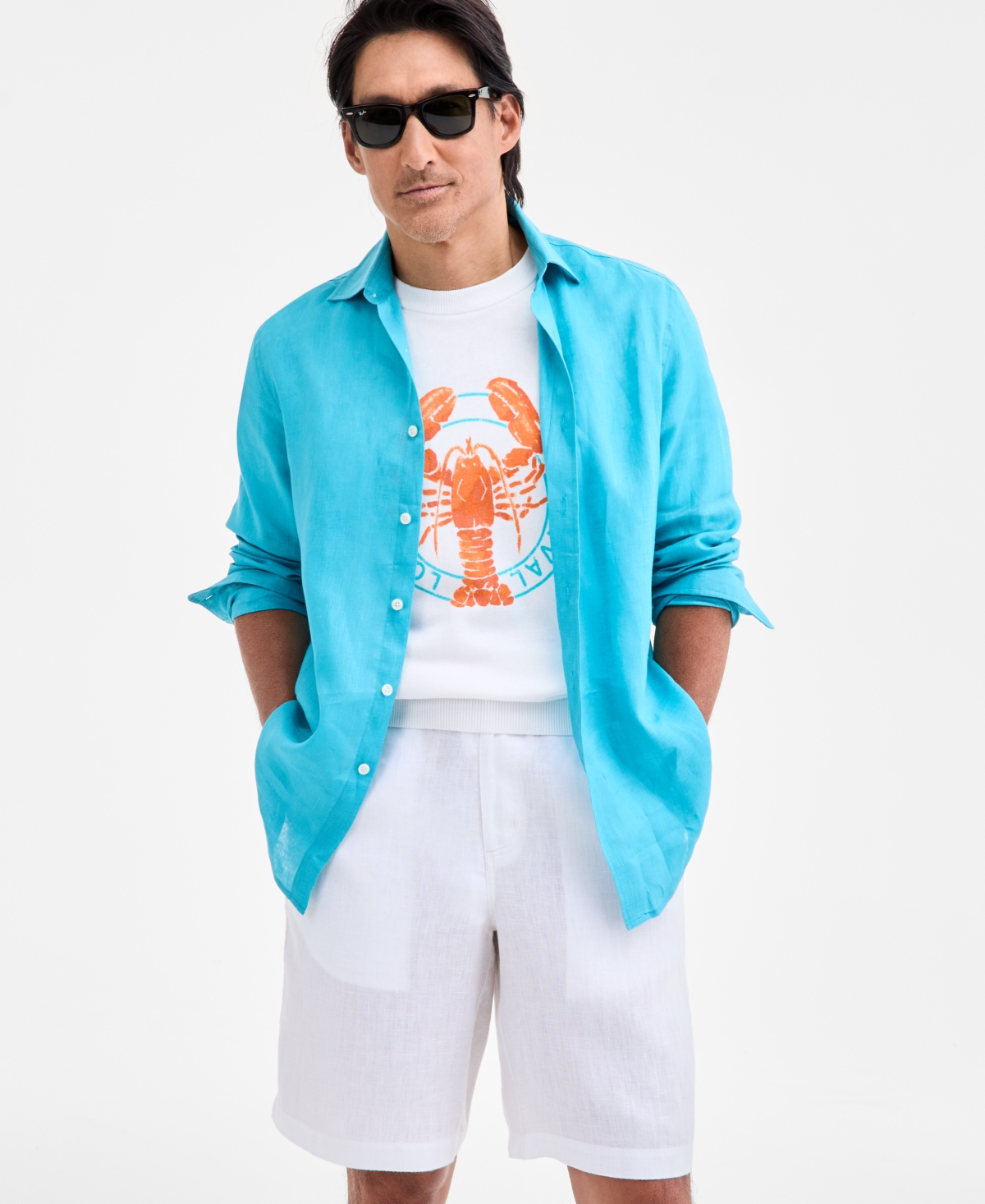 Click here for Club Room Mens 100 Linen Shirt  Created for Macys... prices