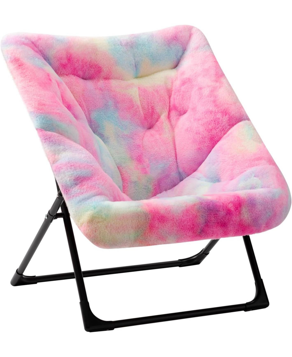 Click here for Cesicia Faux Fur Butterfly Chair  Rainbow prices