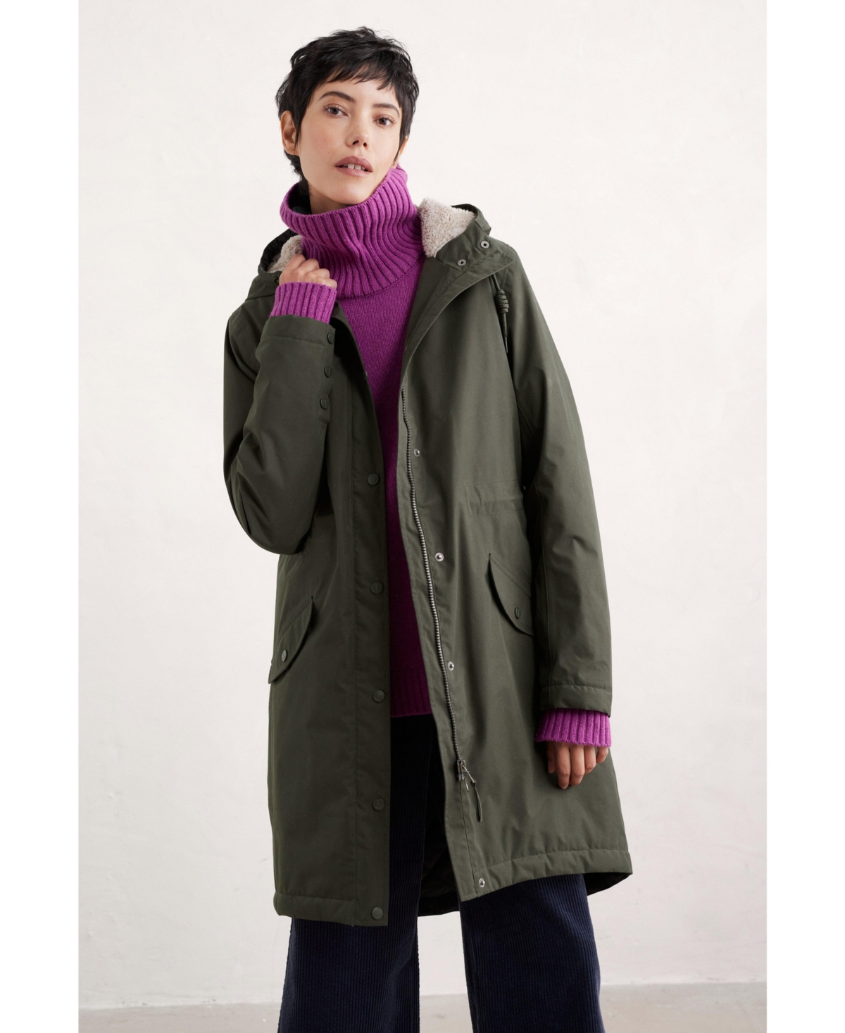 Click here for Seasalt Cornwall Plant Hunter Raincoat - Woodland prices