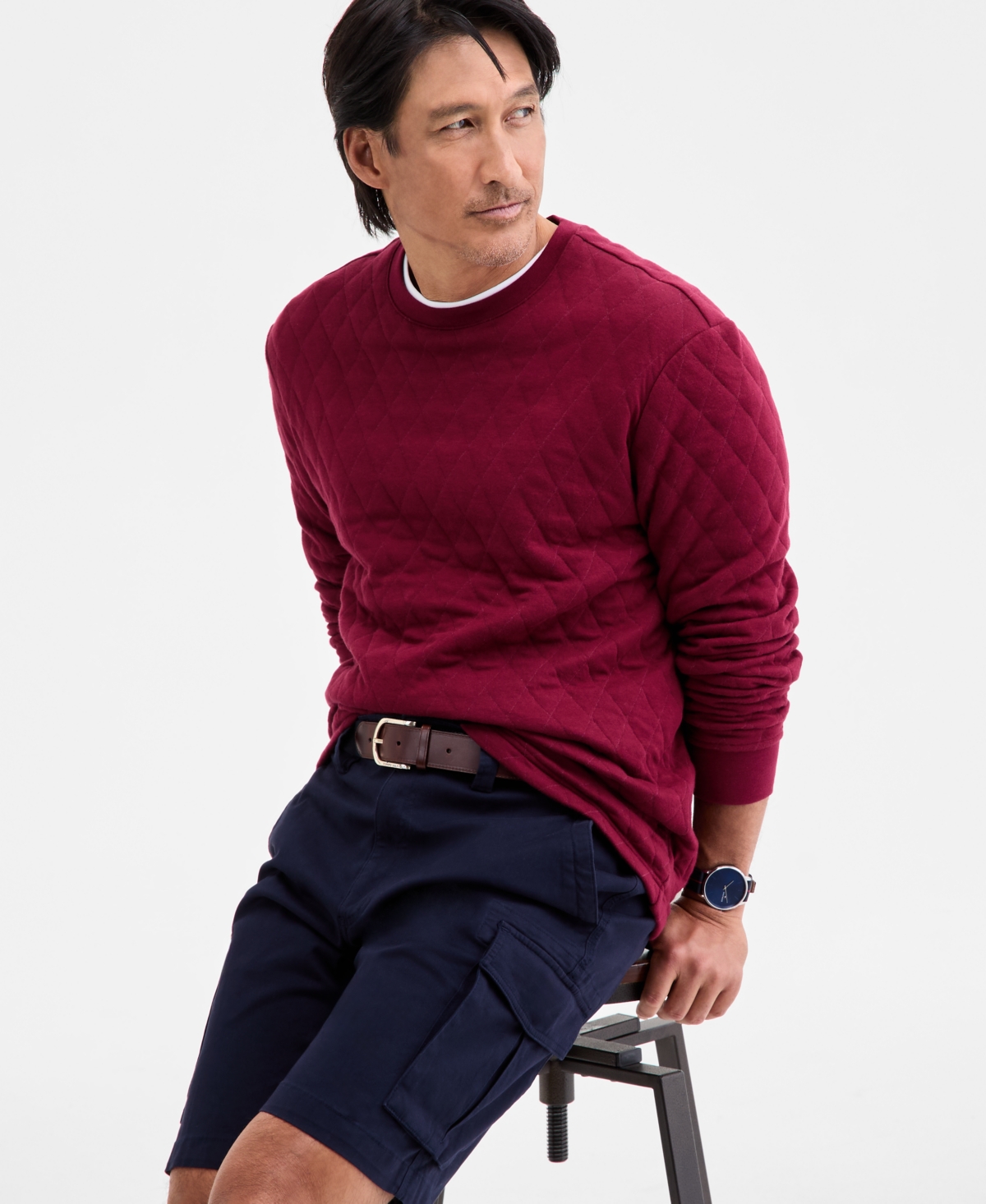 Click here for Club Room Mens Quilted Crewneck Sweatshirt  Macys... prices