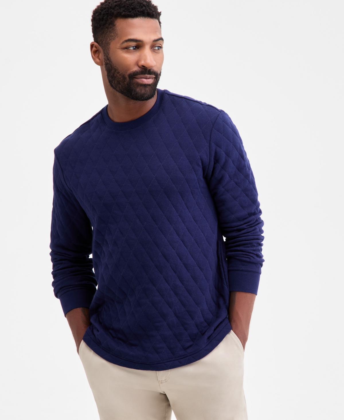 Click here for Club Room Mens Quilted Crewneck Sweatshirt  Macys... prices