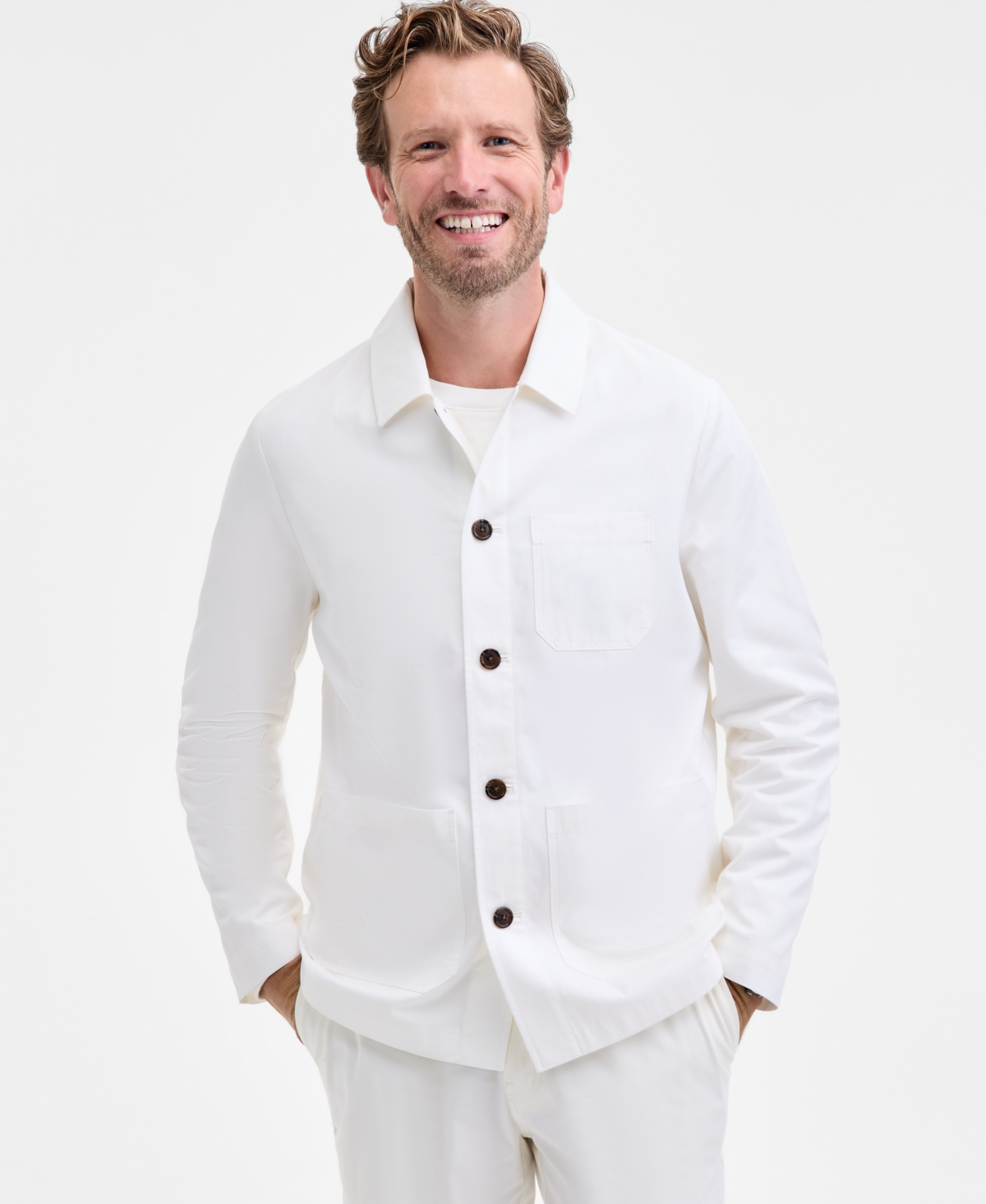 Click here for Club Room Mens Long Sleeve Button-Front Chore Jack... prices