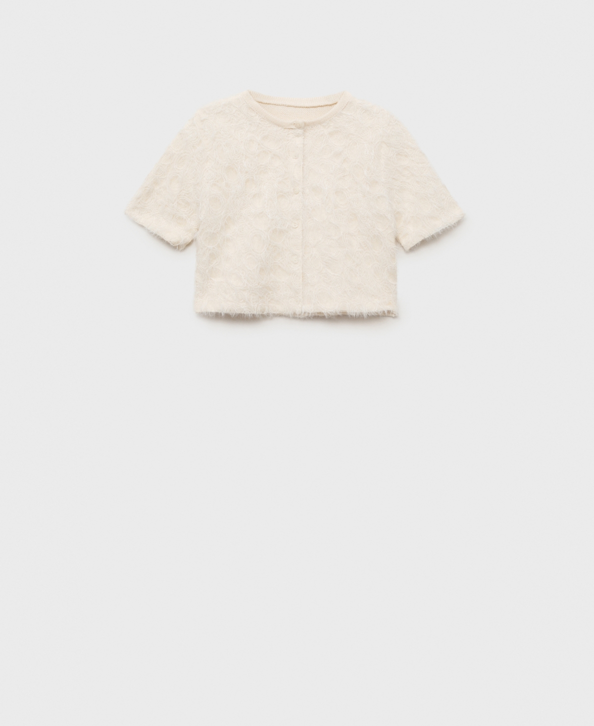 Click here for Mango Womens Knitted Cropped Cardigan - Beige prices