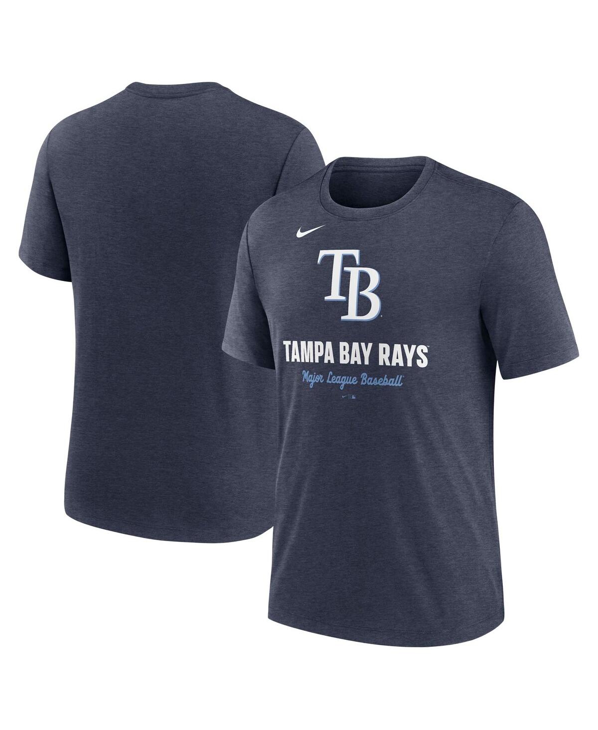 Click here for Nike Mens Heather Navy Tampa Bay Rays Logo Tri-Ble... prices