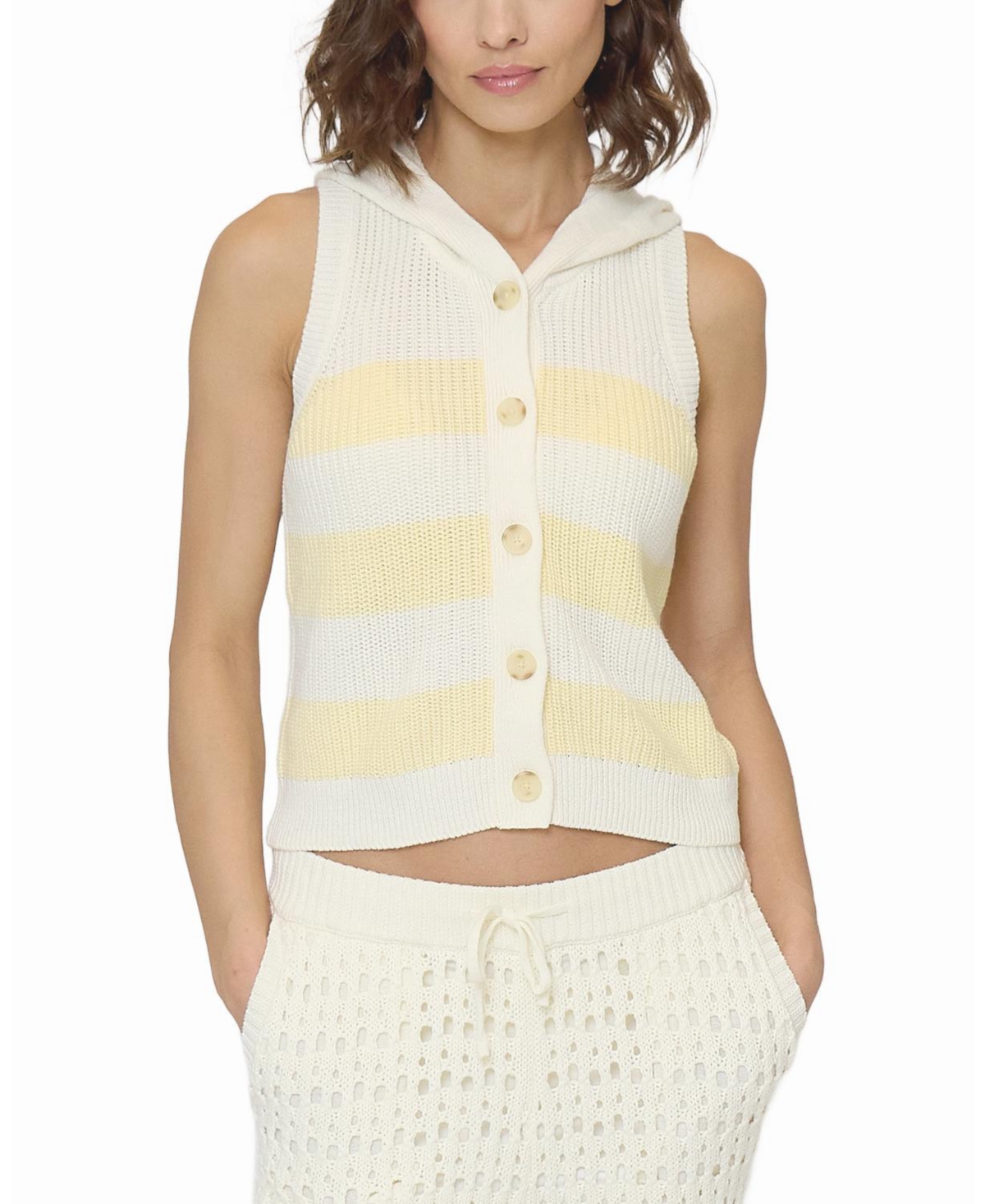 Click here for Central Park West Womens Daphne Striped Hooded Tan... prices