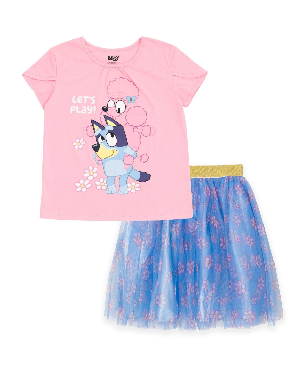 Click here for Bluey Baby Girls T-Shirt and Tulle Mesh Skirt - Pi... prices