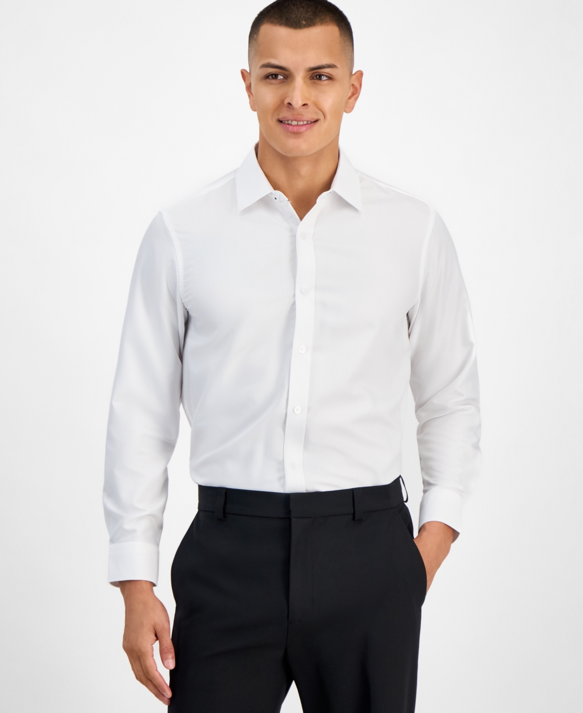 Click here for Tom Baine Mens Four Way Stretch Geo Print Button D... prices
