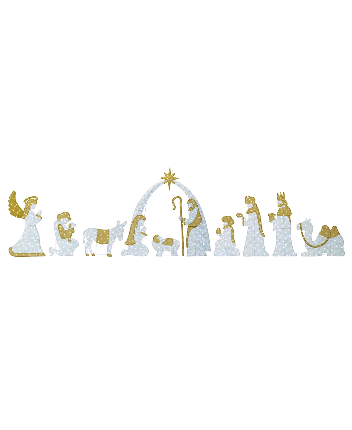 Click here for Glitzhome Lighted Fabric Christmas 2D Iridescent N... prices