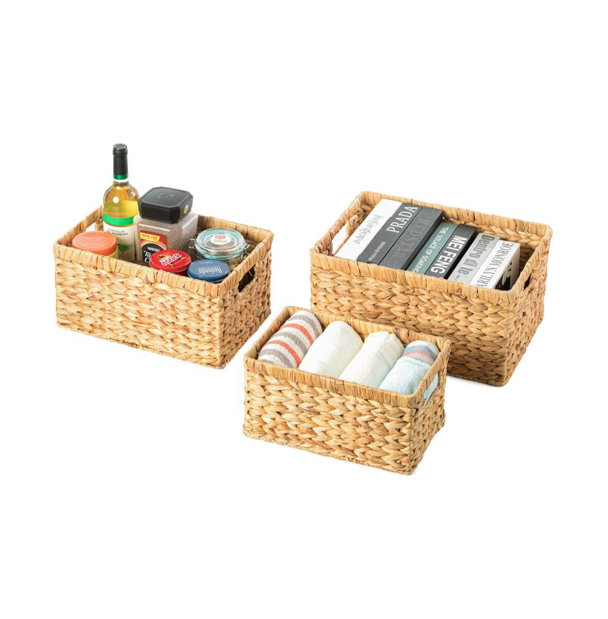 Click here for Natural Woven Water Hyacinth Wicker Rectangular St... prices
