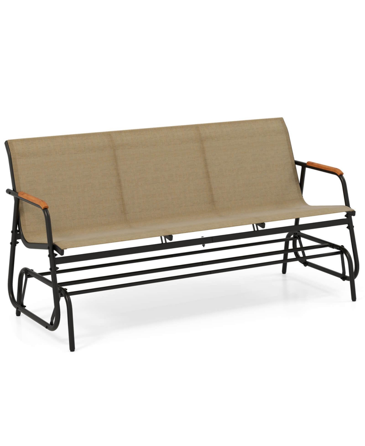 Click here for Costway Patio Glider Bench for 3 Swing Gliding Lov... prices