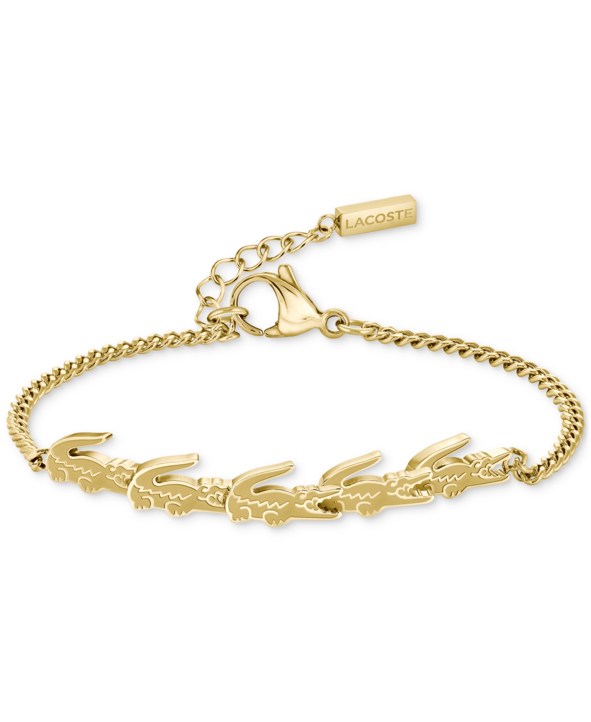 Click here for Lacoste Crocodile Link Bracelet - Gold prices