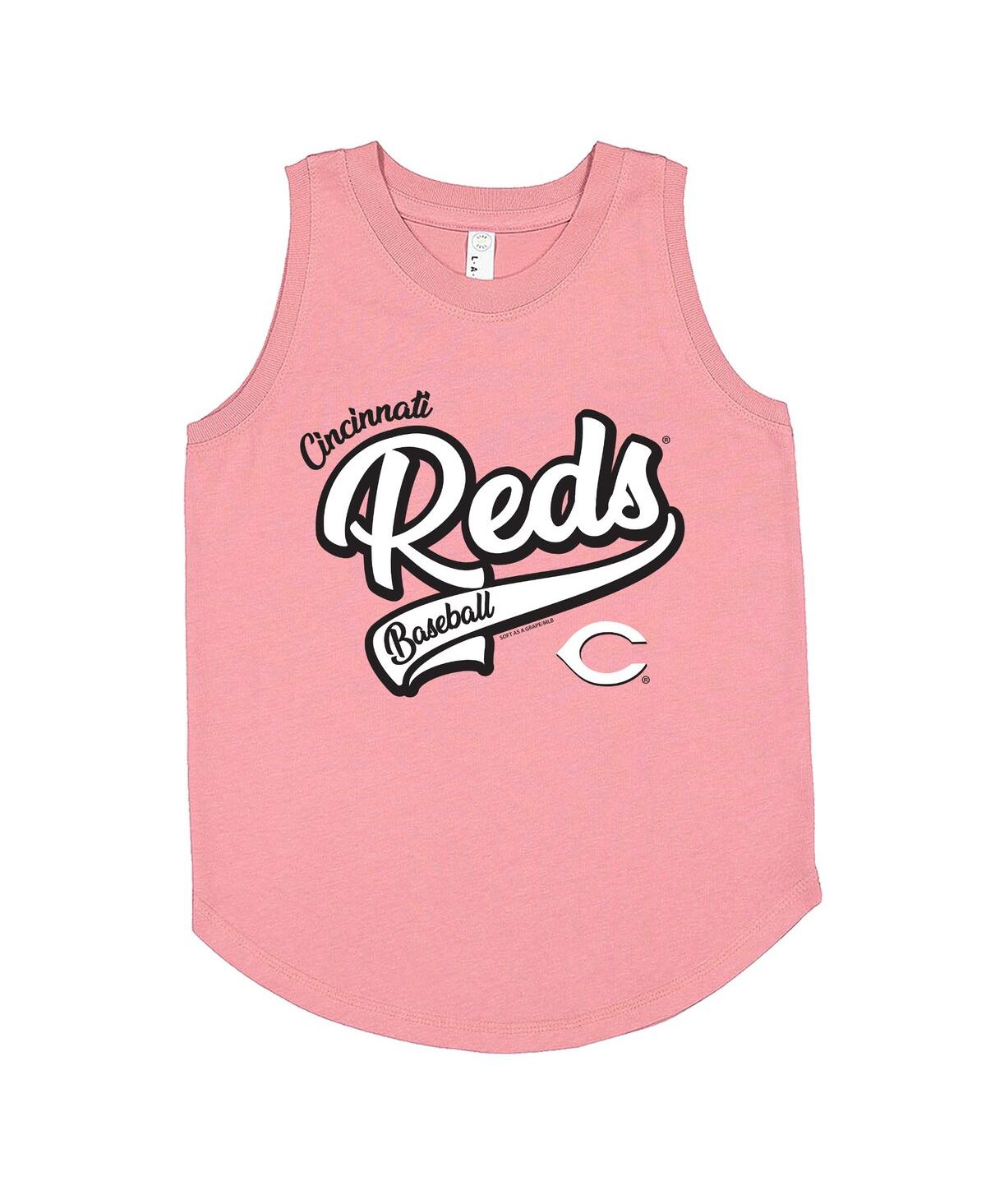 Click here for Soft As A Grape Big Girls Pink Cincinnati Reds Tan... prices