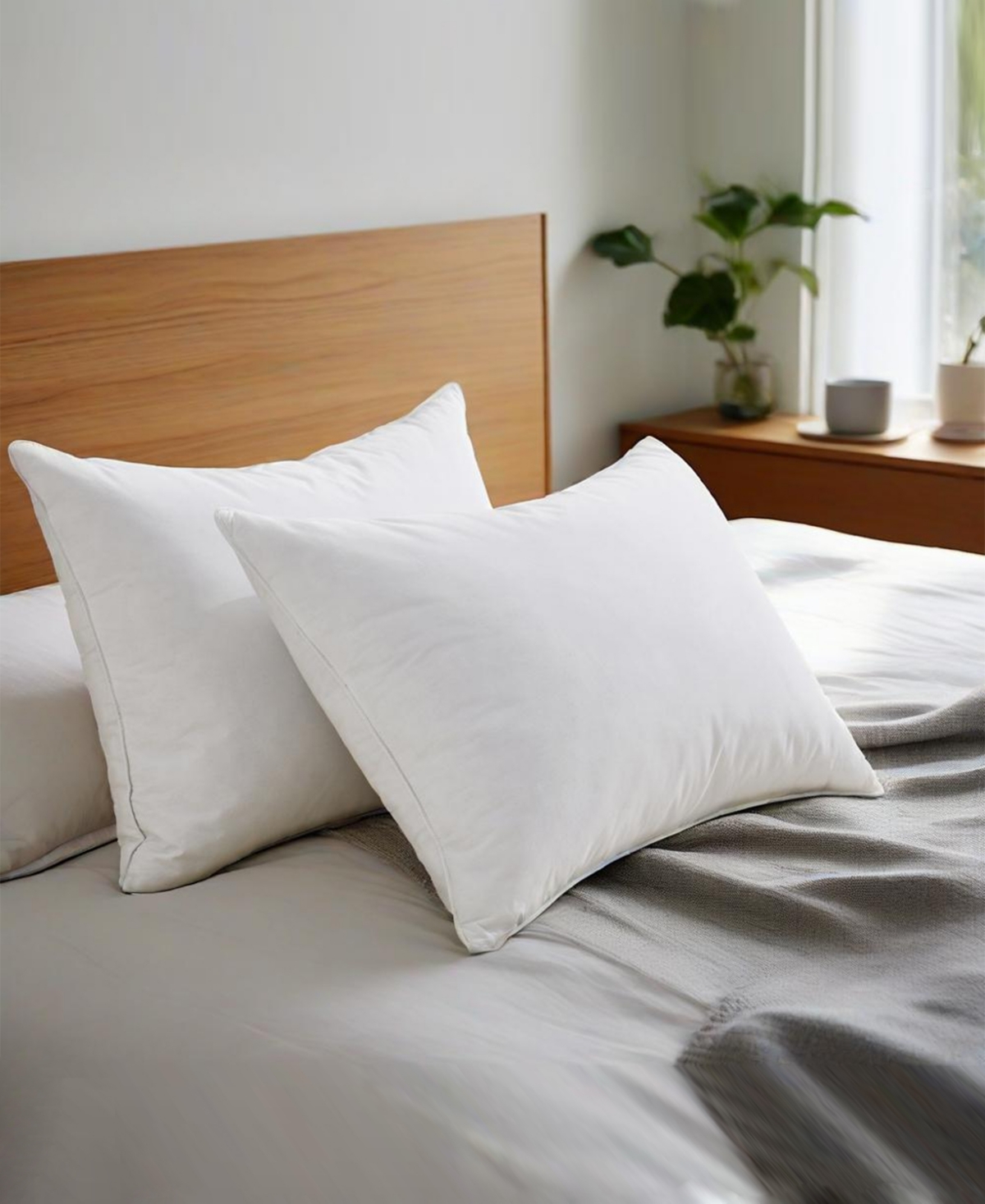 Click here for Unikome White Goose Feather & Down 2-Pack Pillows... prices
