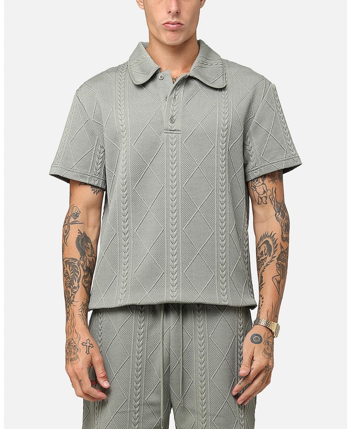 Click here for Xxiii  Danny Knit Polo Shirt - Olive prices