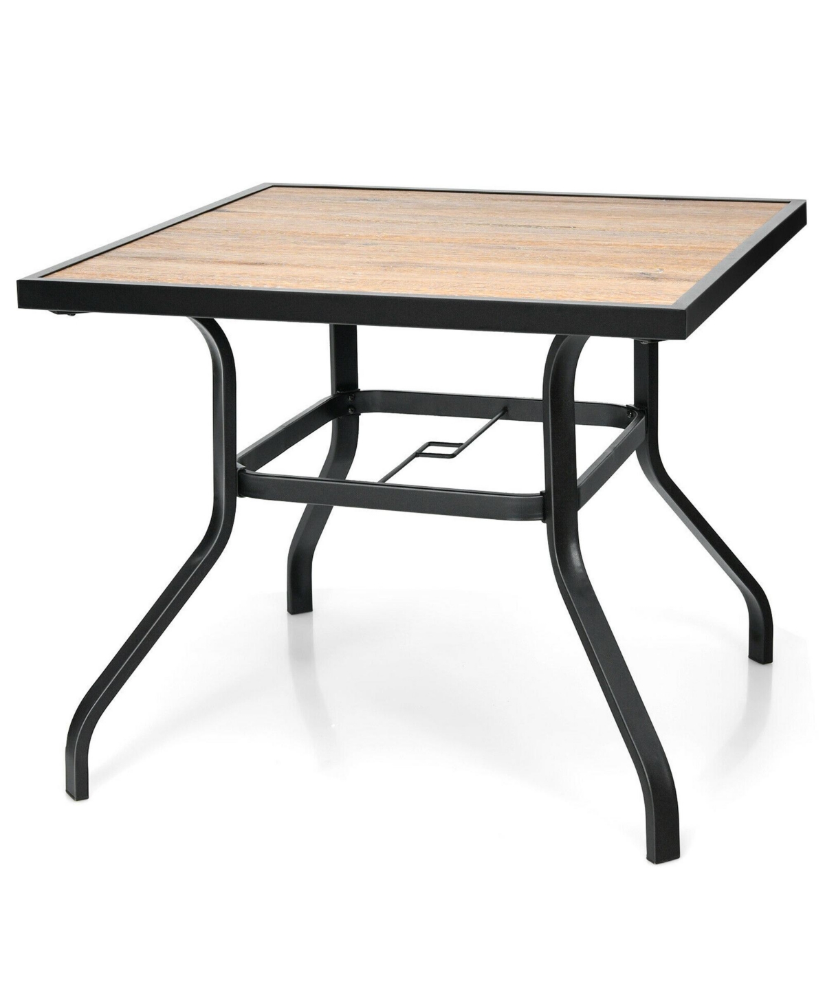 Click here for Gymax Patio Square Dining Table Metal Bistro Table... prices